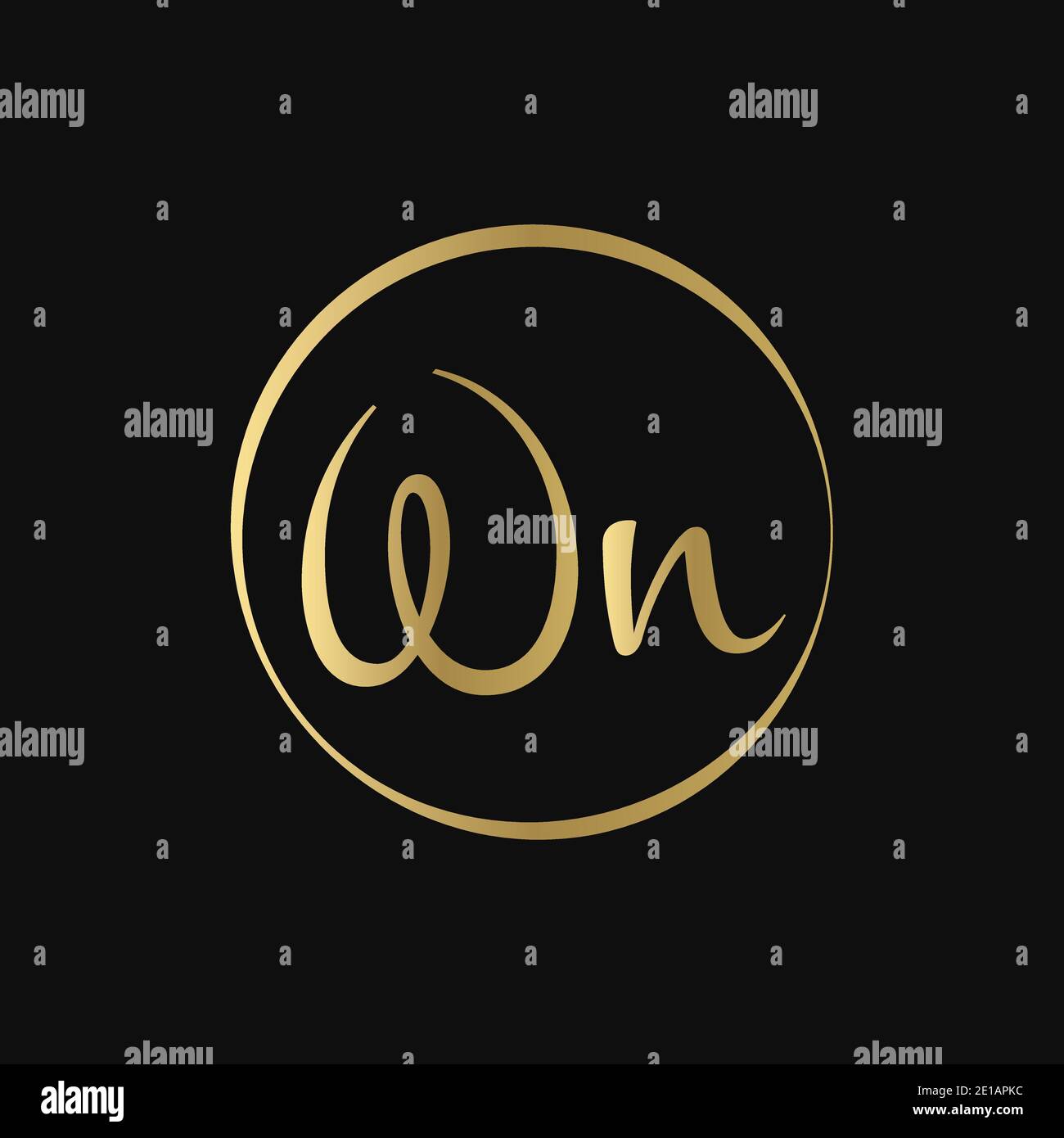 Plantilla De Vector De Diseño De Logotipo De La Carta De Wn Creativa