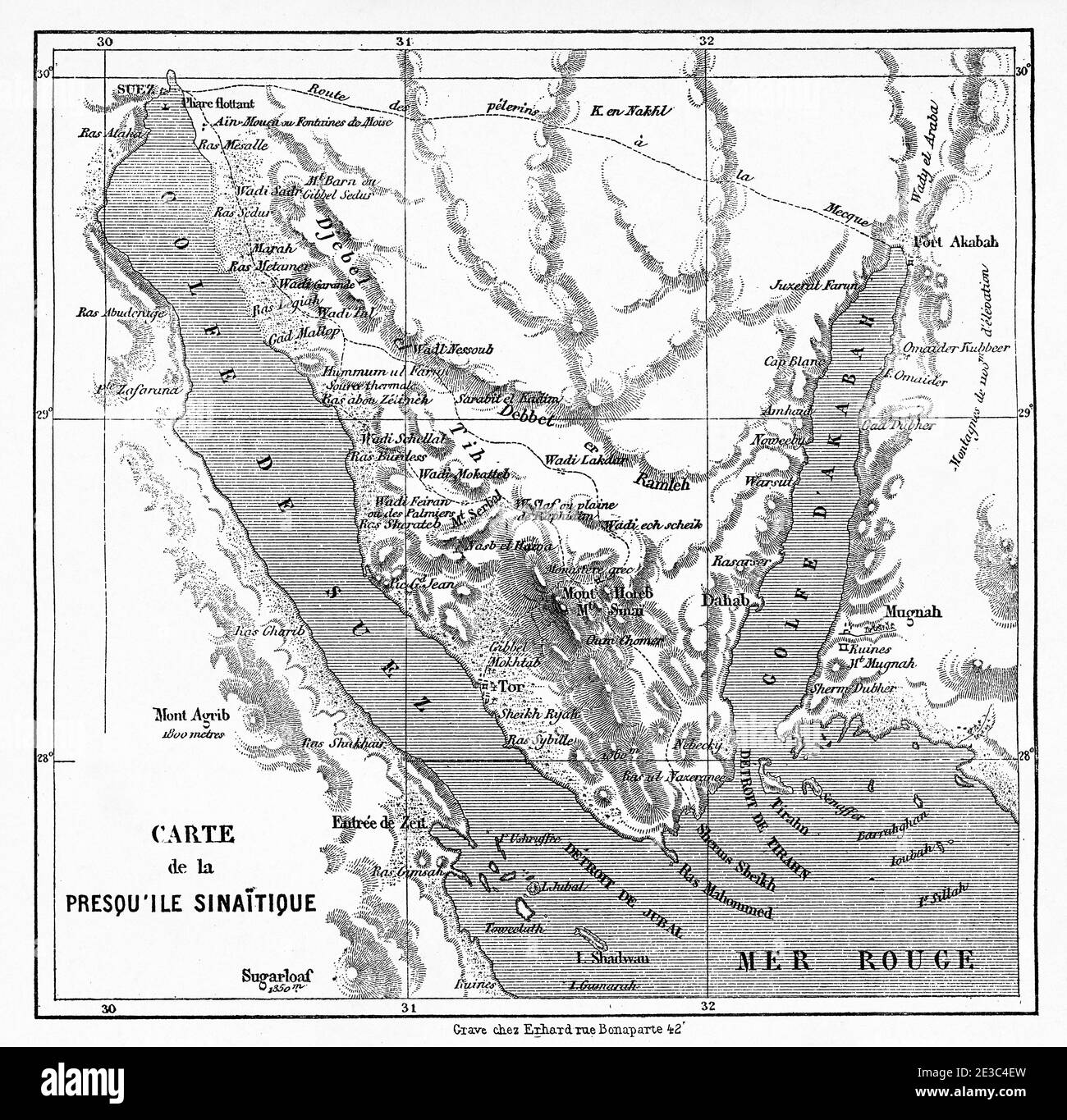 Map Of Sinai Peninsula Fotos e Imágenes de stock - Alamy