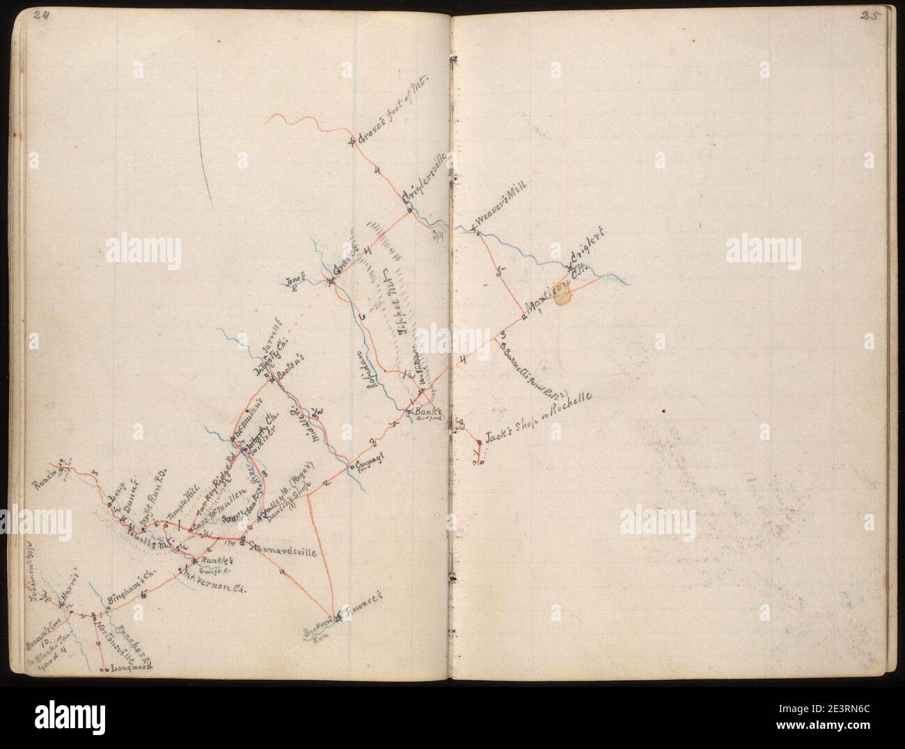 Mapa Virginia Water Features Mapa de Virgínia - EUA Destinos