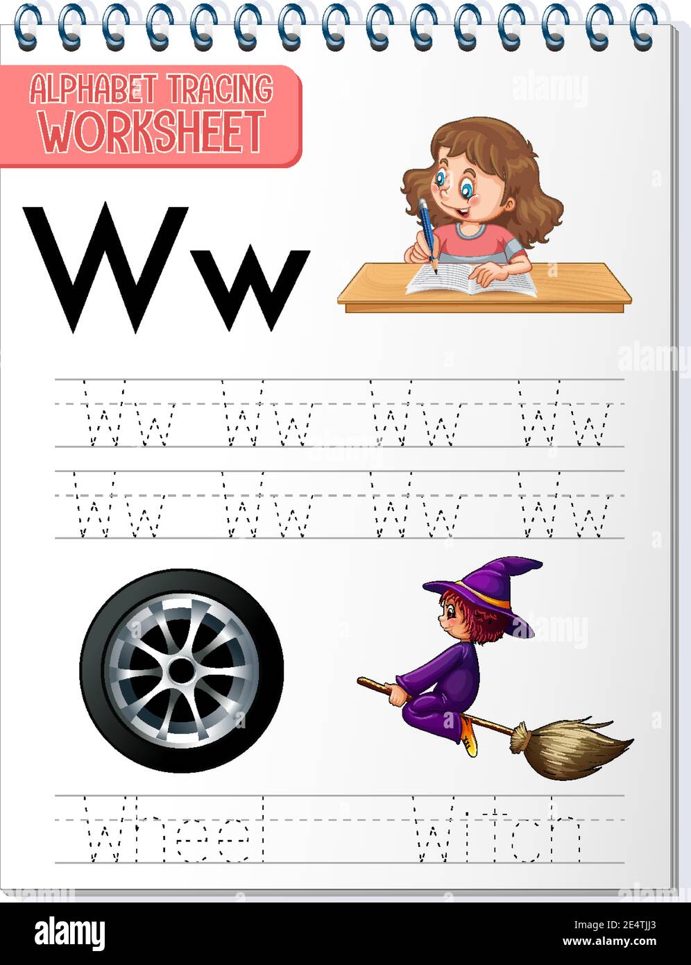 Hoja De Trabajo De La Letra W