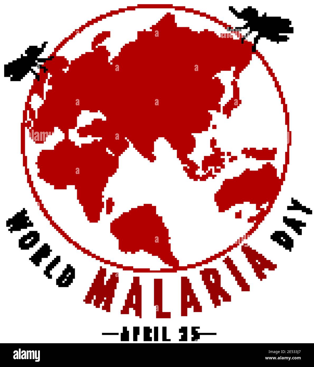Logotipo O Banner Del Día Mundial De La Malaria Con Mosquito En El