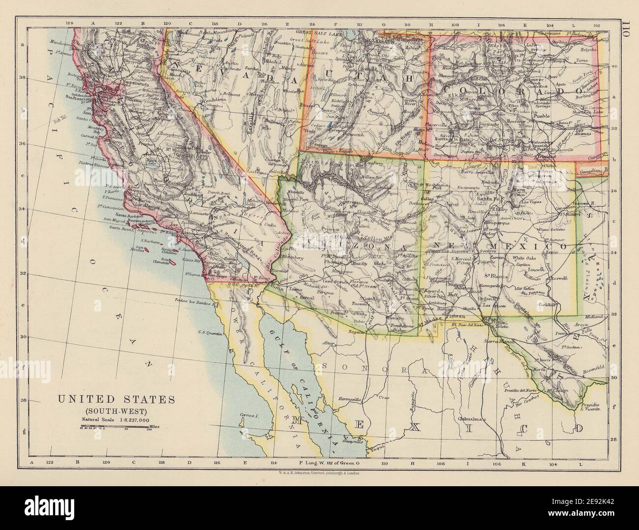 Mapas De Arizona Neveda California