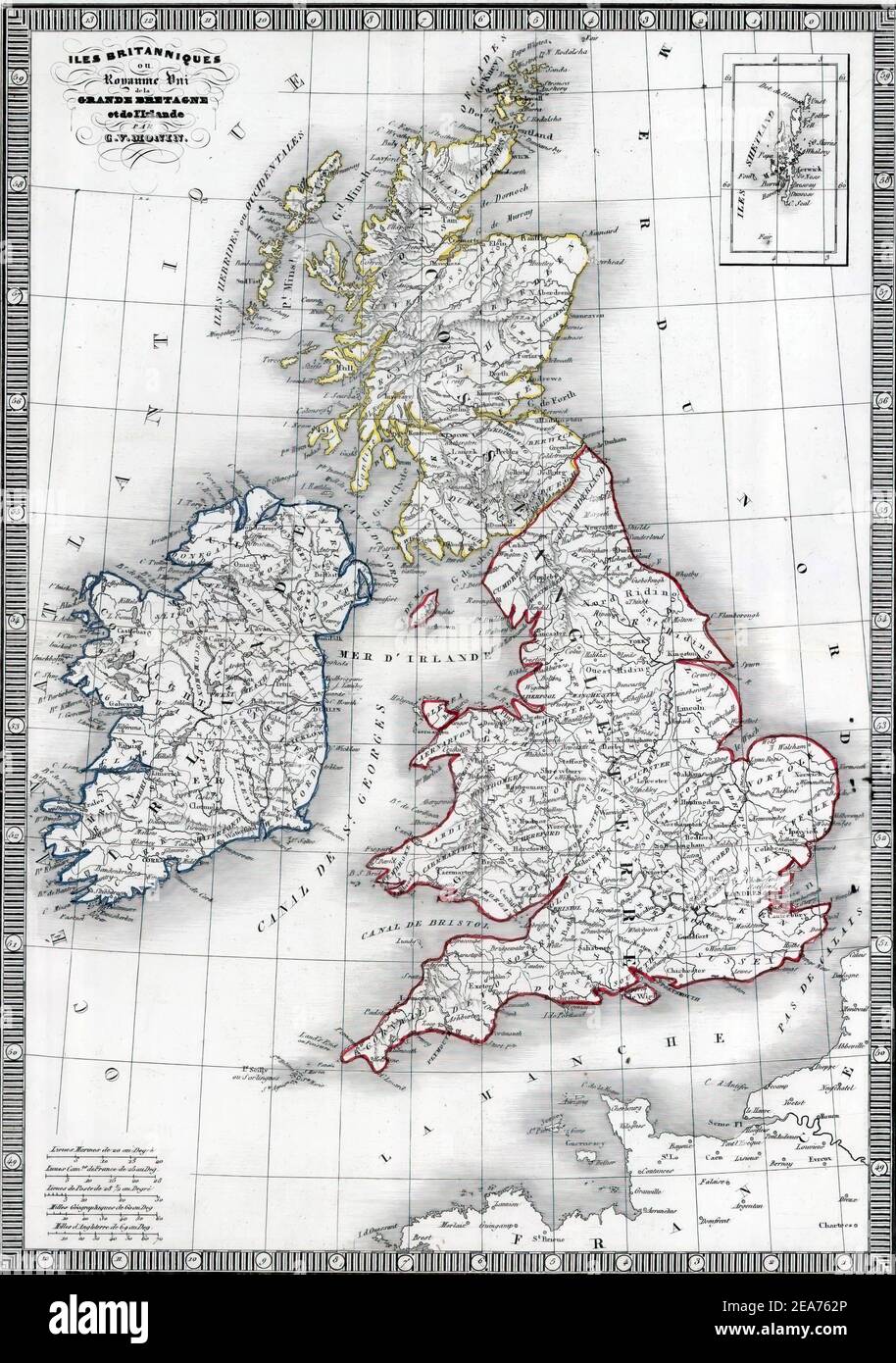 Antiguo mapa de gran bretaña fotografías e imágenes de alta resolución ...