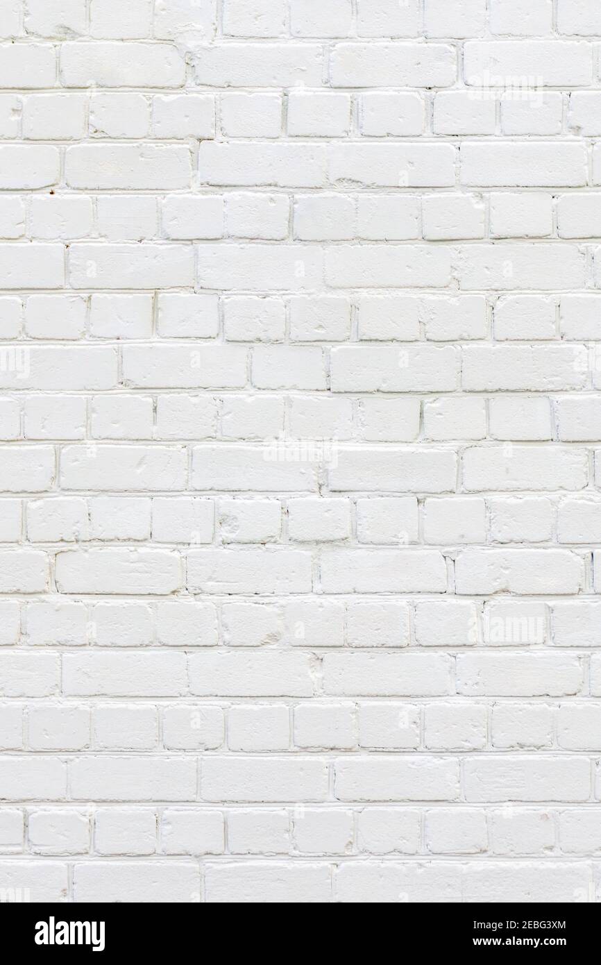 Pared De Ladrillo Pintado De Color Blanco Fondo Blanco De Ladrillos