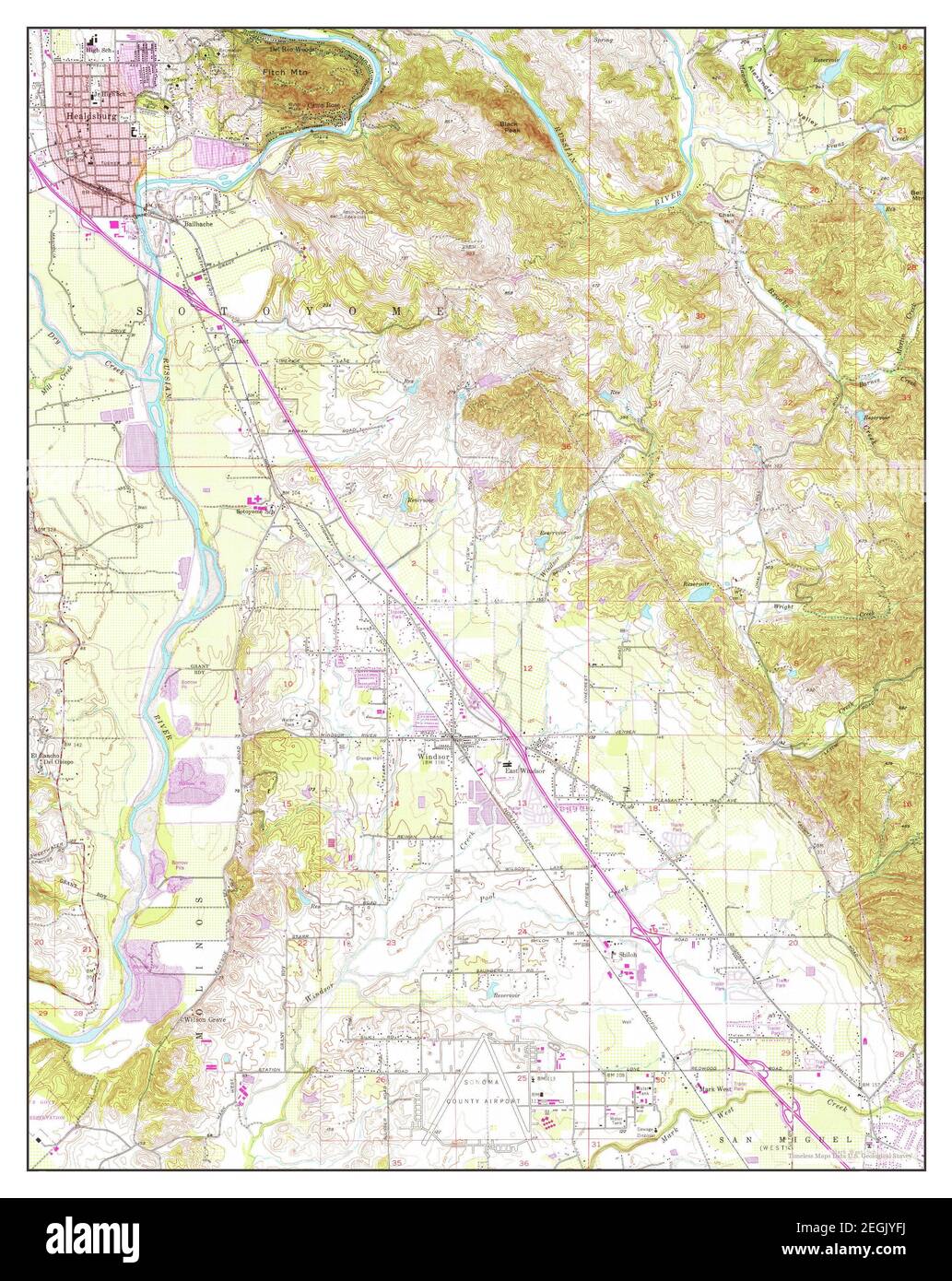 Healdsburg California Map