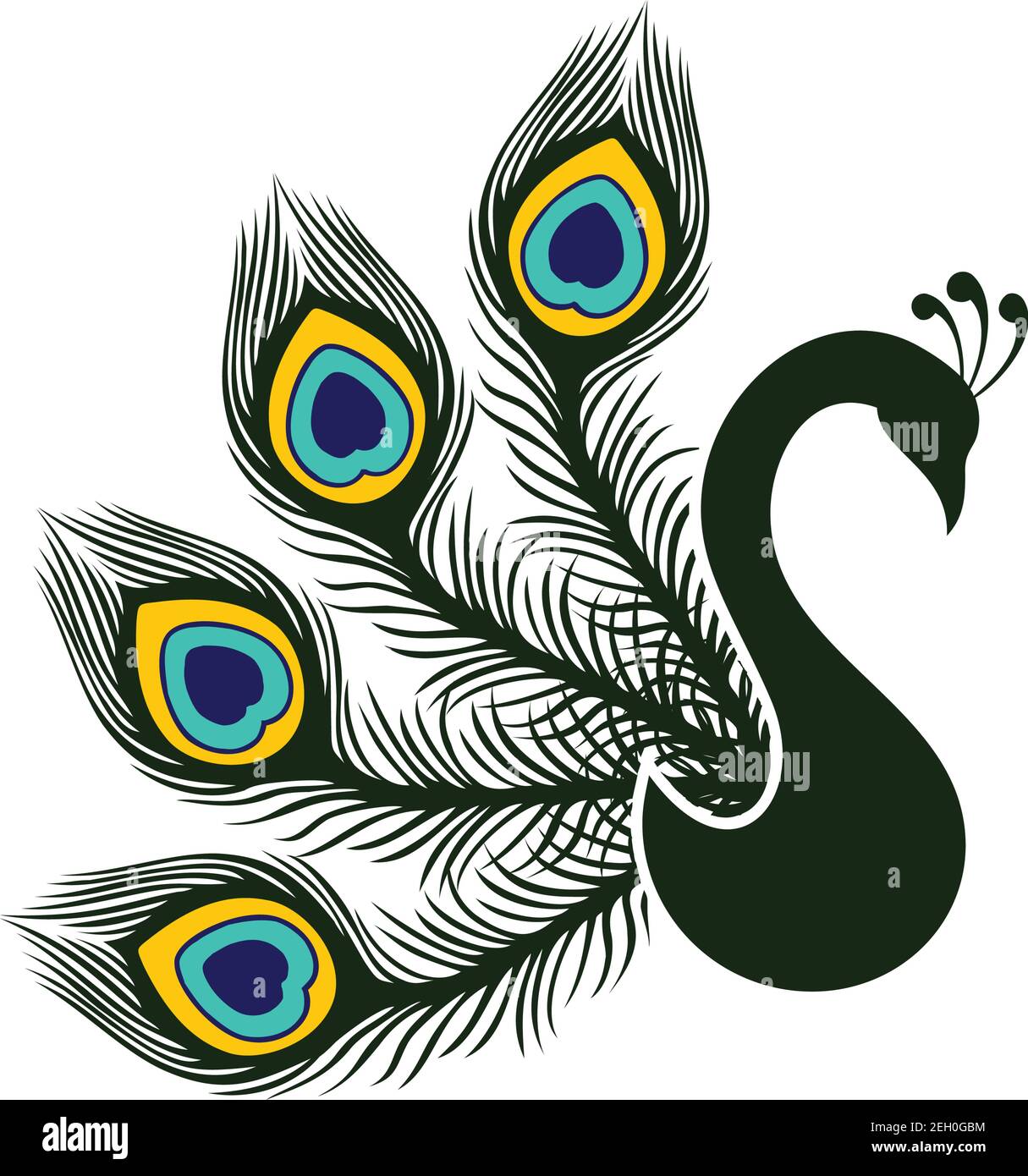 Dibujo Abstracto De Pavo Real