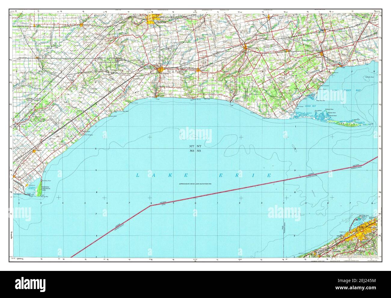 Mapa antiguo de erie Imágenes recortadas de stock - Alamy