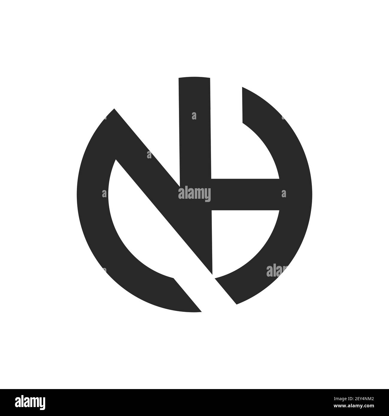 Diseño Inicial De La Plantilla Vectorial Del Logotipo De La Letra Nh