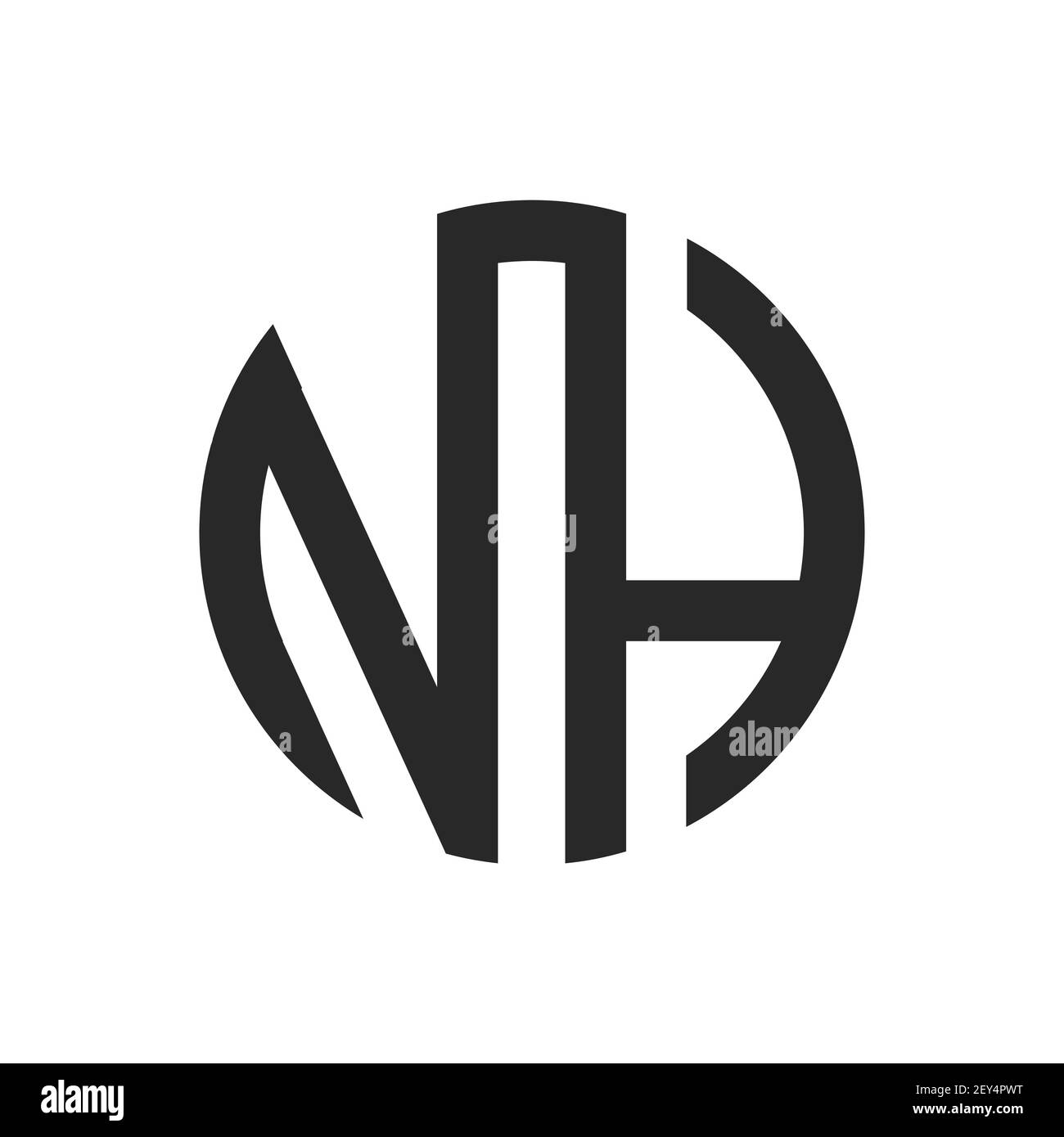 Diseño Inicial De La Plantilla Vectorial Del Logotipo De La Letra Nh