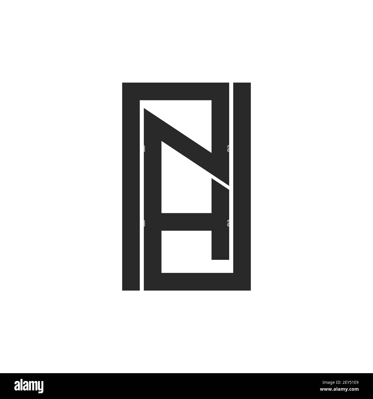 Diseño Inicial De La Plantilla Vectorial Del Logotipo De La Letra Nh