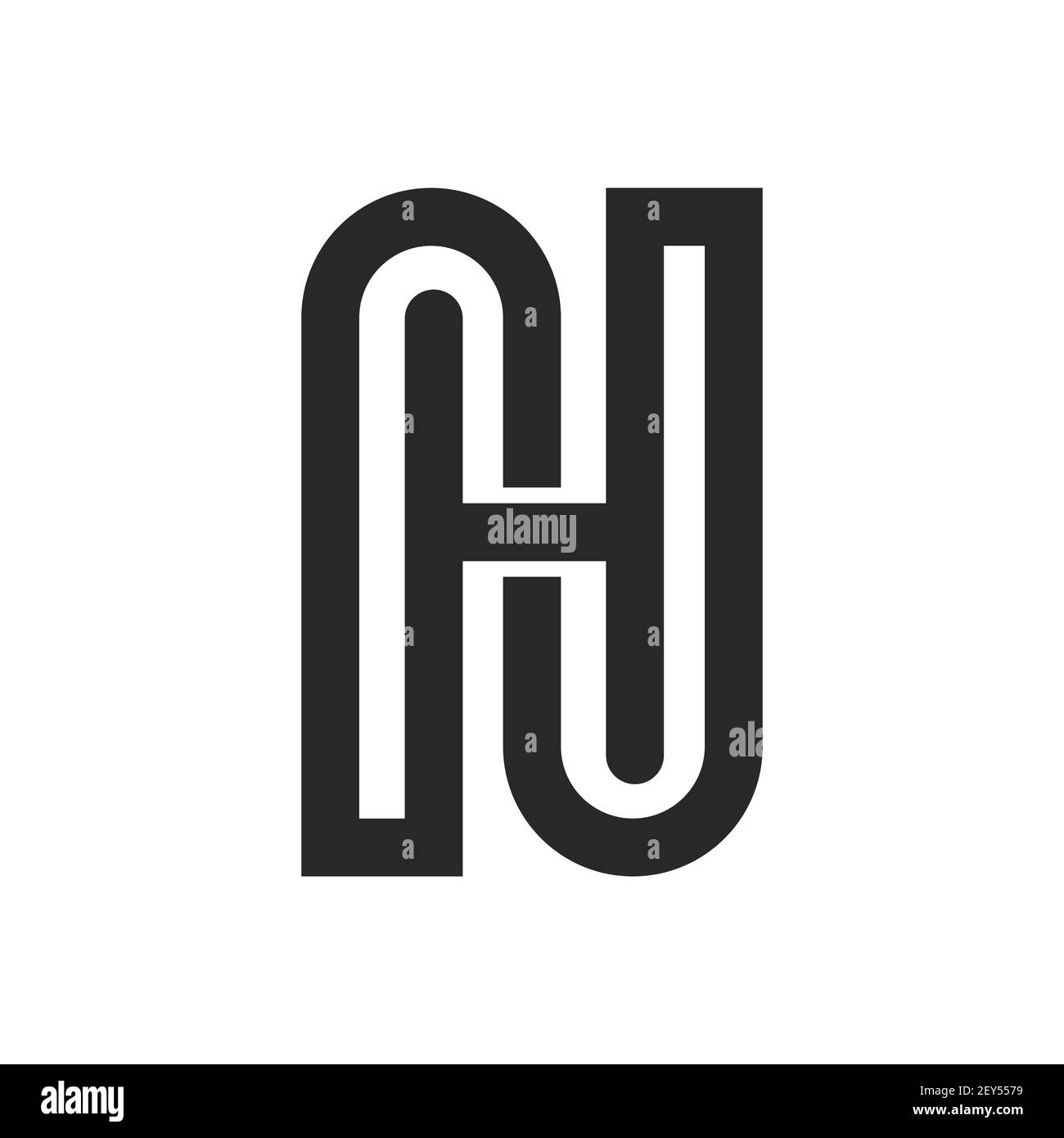 Diseño Inicial De La Plantilla Vectorial Del Logotipo De La Letra Nh