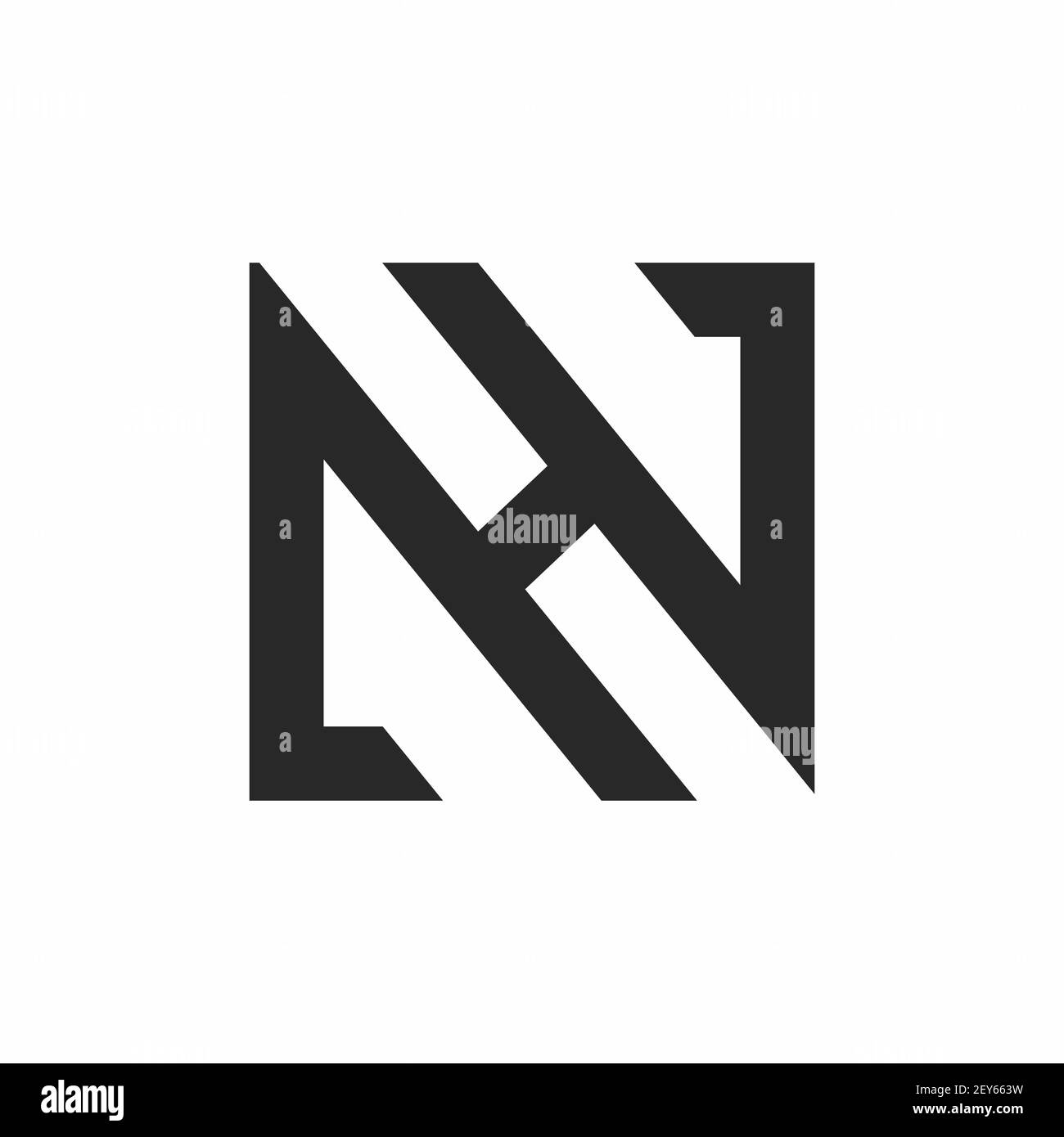 Diseño Inicial De La Plantilla Vectorial Del Logotipo De La Letra Nh