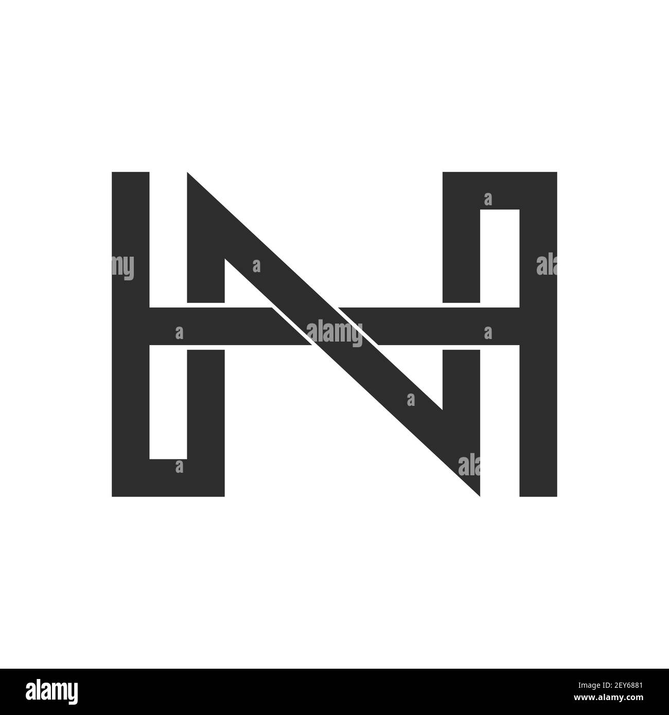 Diseño Inicial De La Plantilla Vectorial Del Logotipo De La Letra Nh