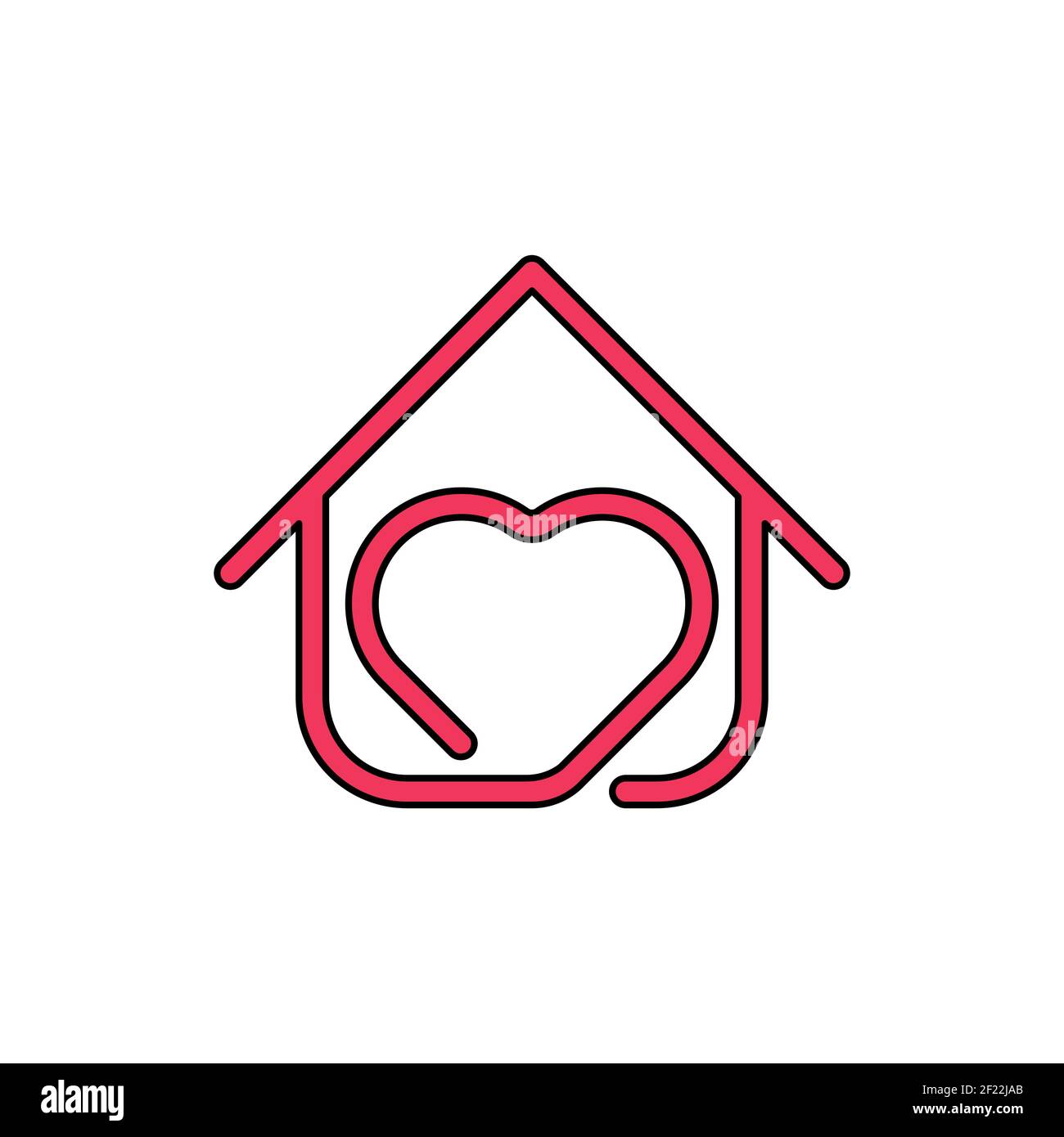 Permanecer en casa icono de logotipo ilustración de diseño vectorial ...