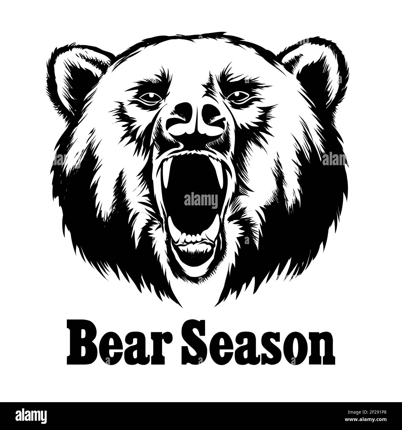 Oso Grizzly Rugiente