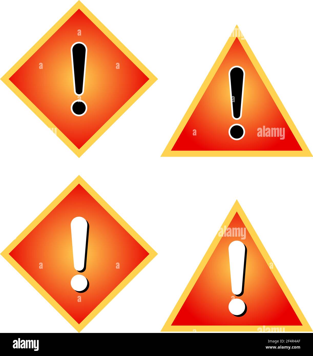 Icono De Advertencia Icono De Atención Ilustración De Vector De