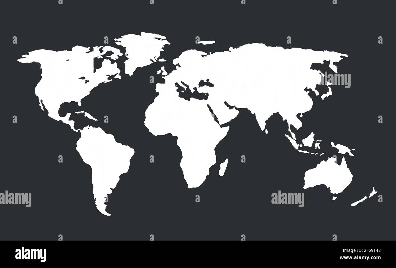 Continentes Del Mundo Blanco Y Negro - canvas-derp