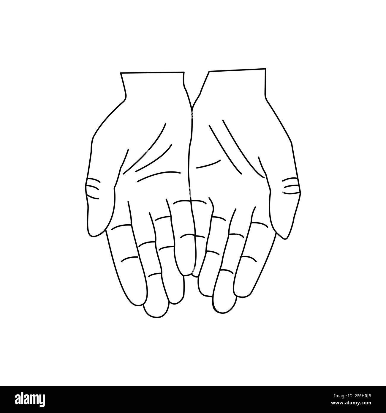 Boceto De Manos Extendidas