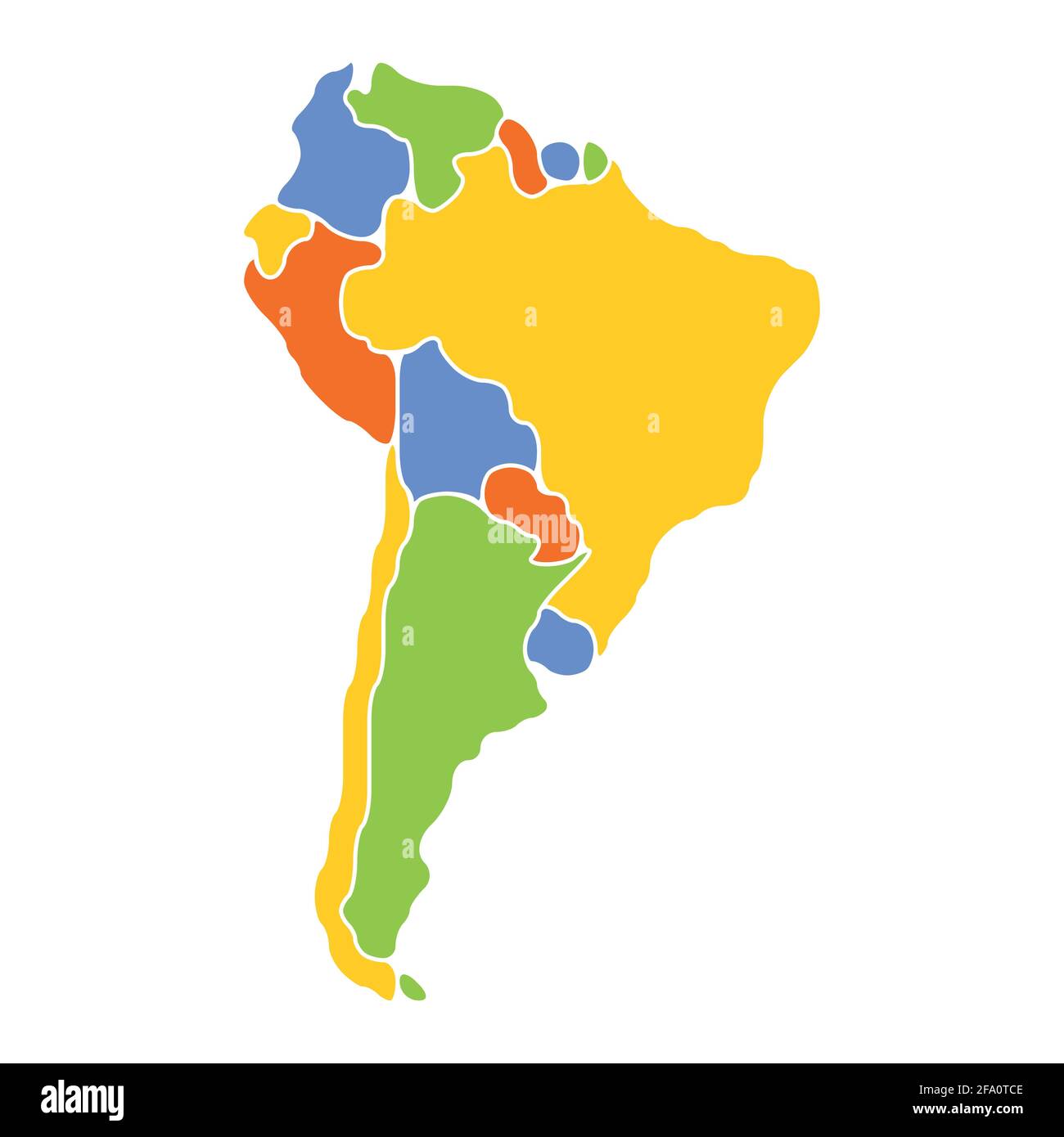 Aprendizaje Encantado America Del Sur Mapa Mudo De América Del Sur
