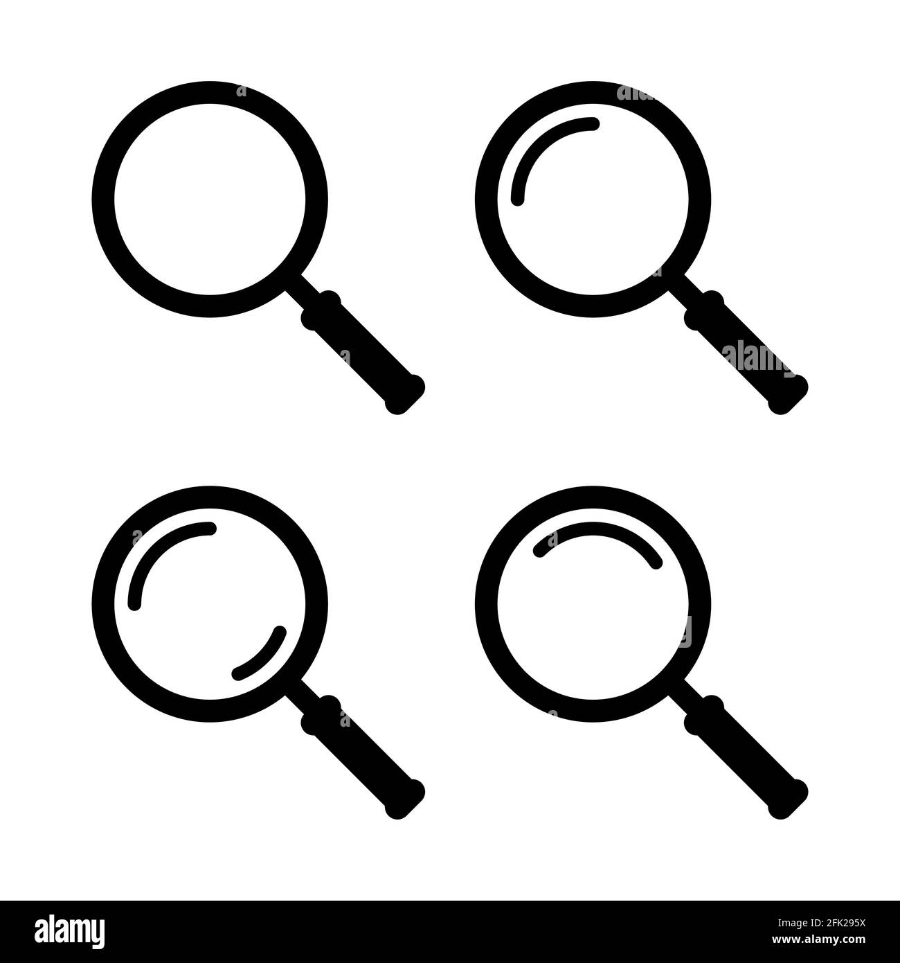 Iconos De Zoom De Lupa Psd