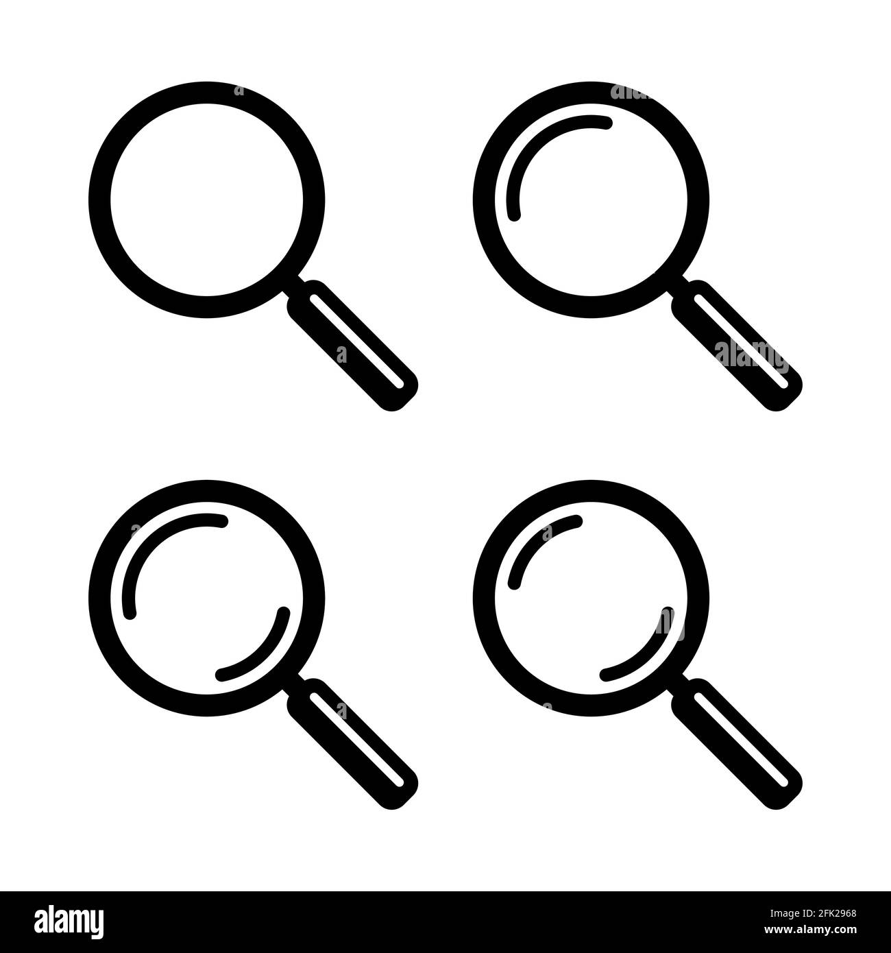 Iconos De Zoom De Lupa Psd