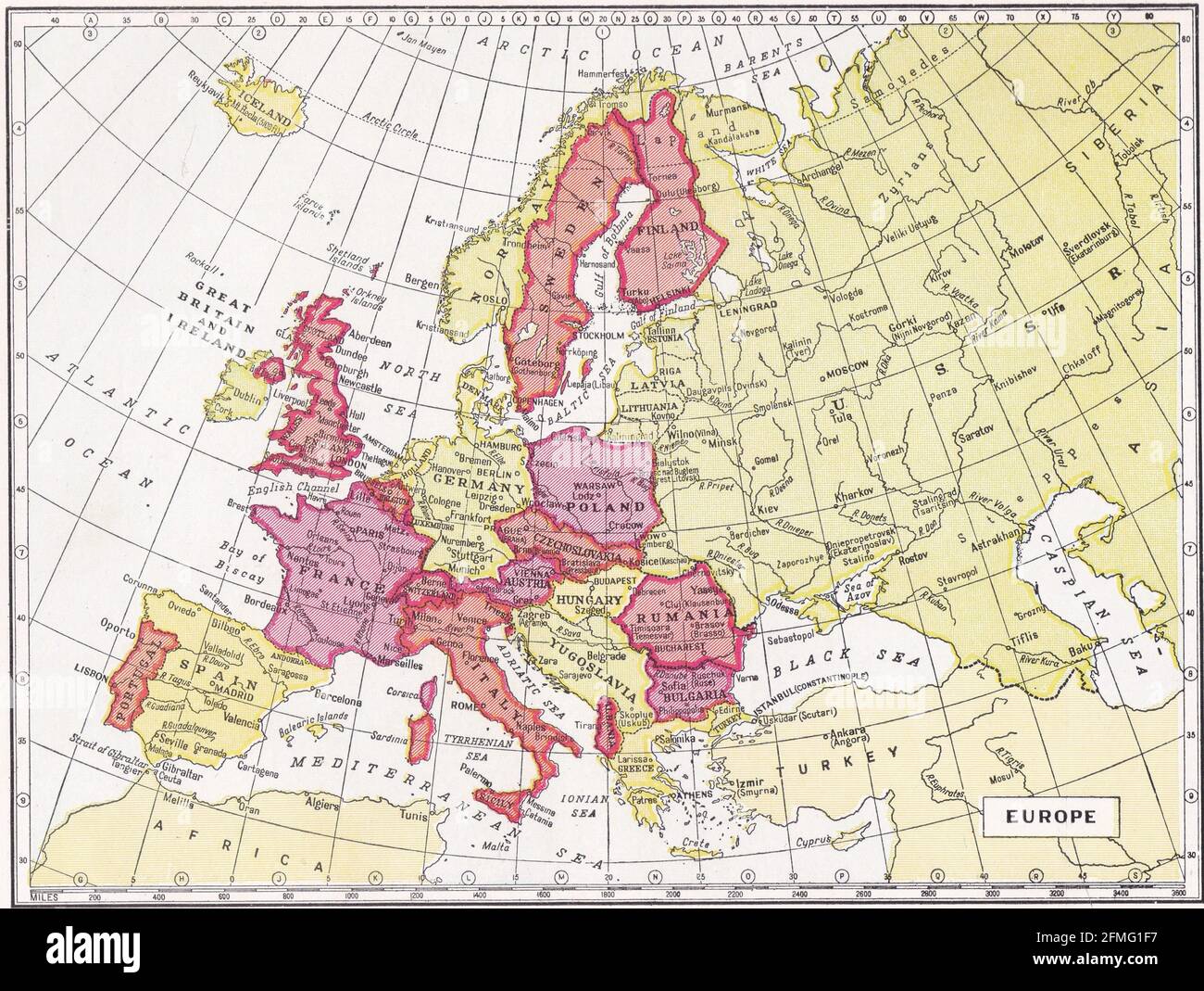 Map Of Europe 1930