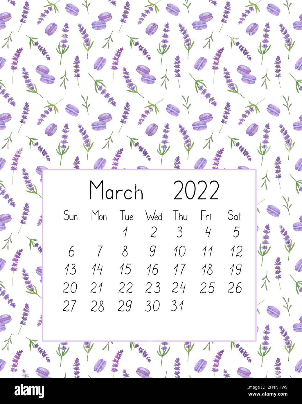 Calendario Marzo 2022 Para Imprimir