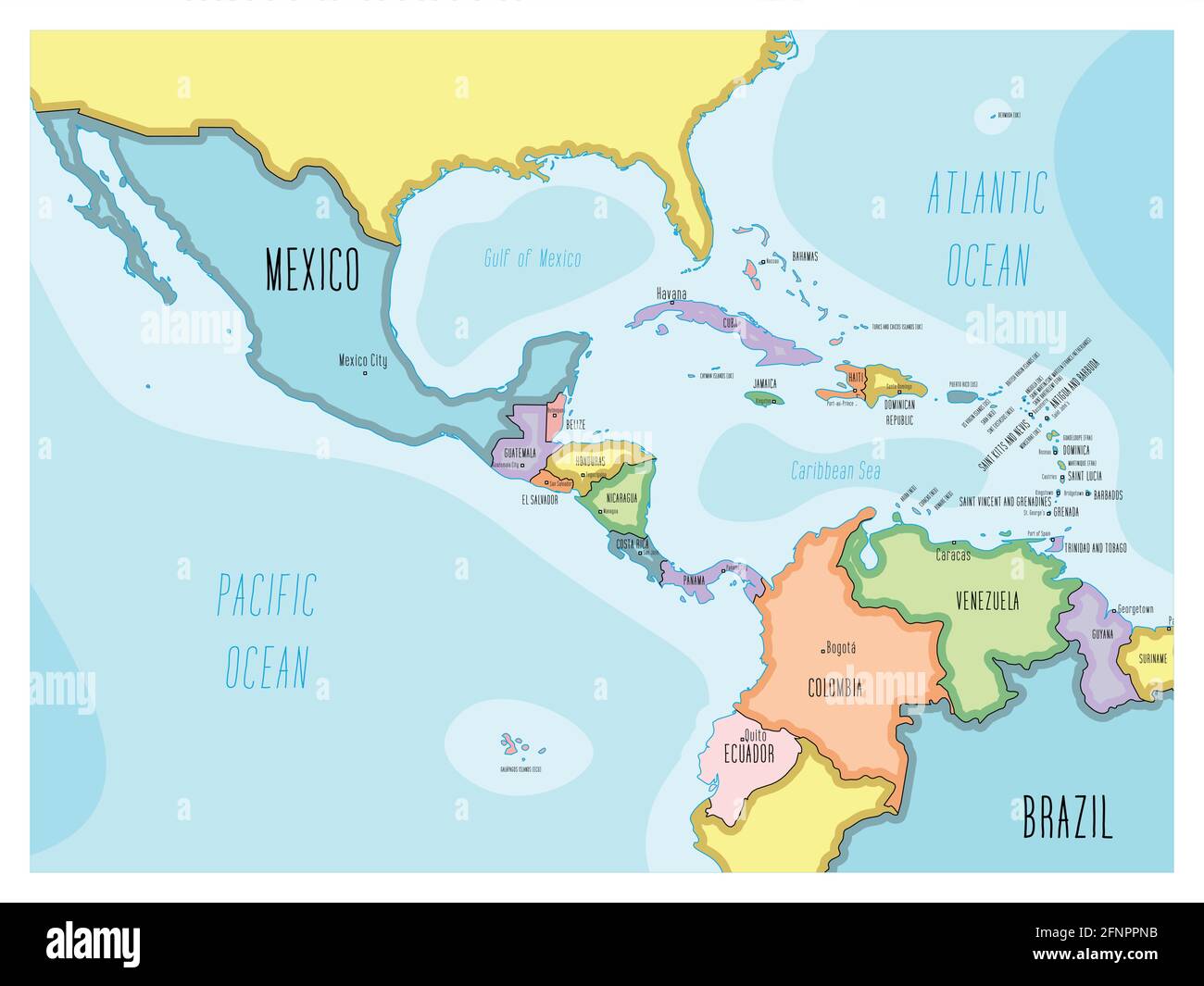 Mapa de América Central: Dibujo de dibujos animados hecho a mano Imagen ... Mapa de América Central: Dibujo de dibujos animados hecho a mano Imagen ...