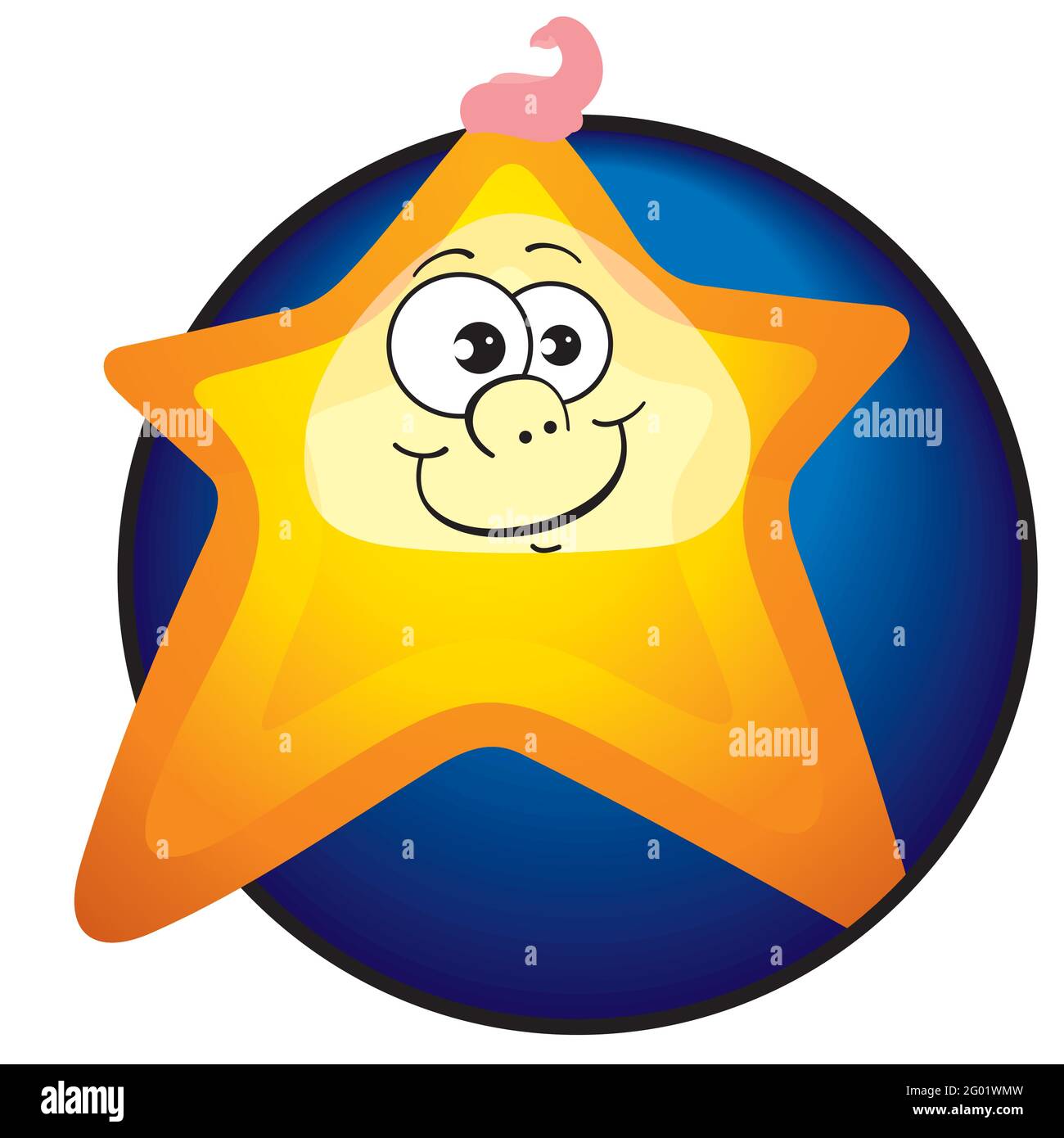 Clip Art De Estrella Con Cara Sonriente