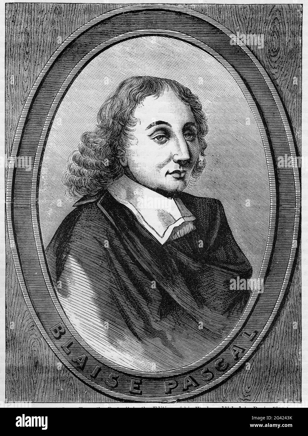 Blaise pascal 1623 1662 french mathematician fotografías e imágenes de ...
