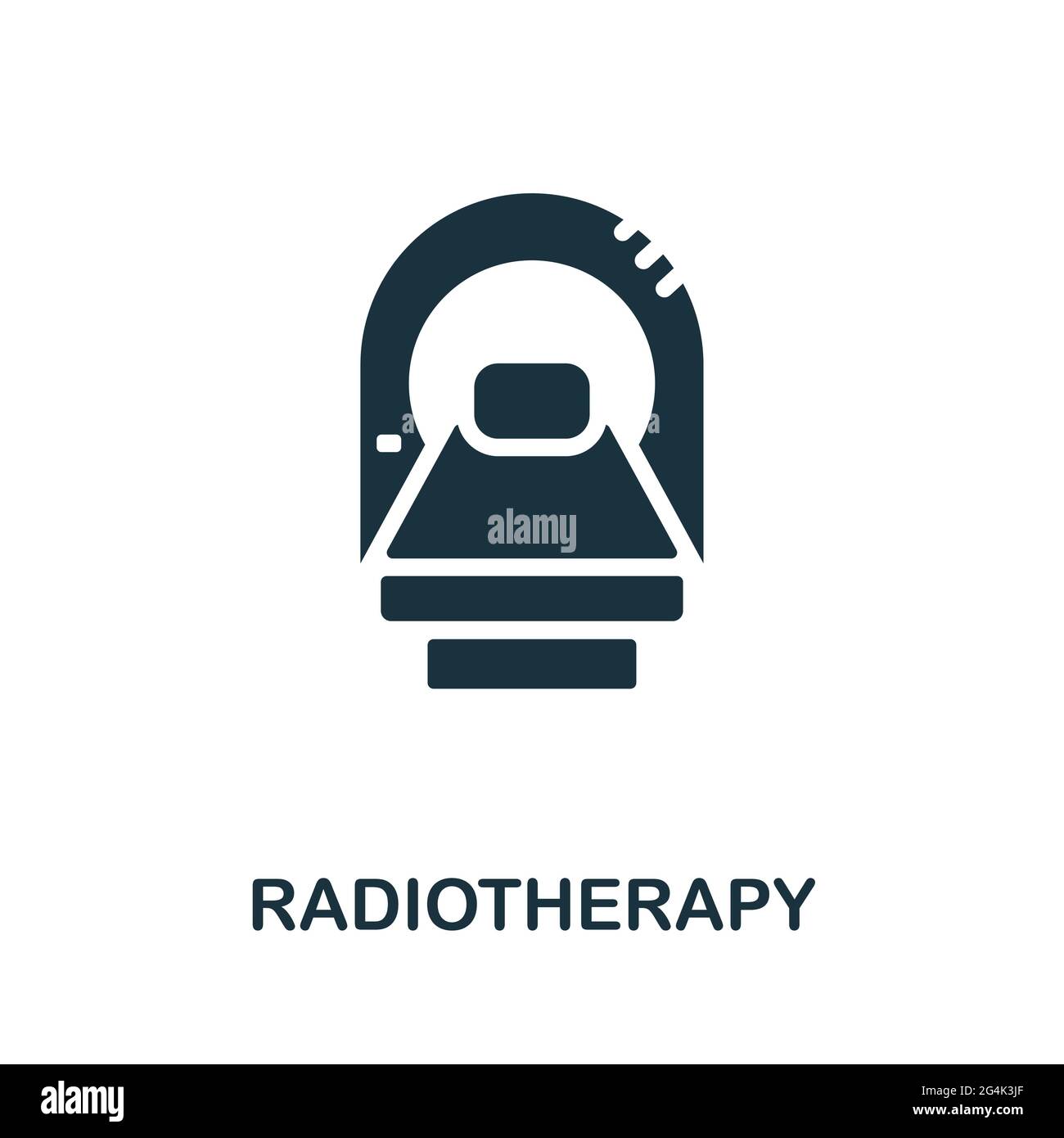 Icono Radioterapia Elemento Sencillo Monocromo De La Recogida De La