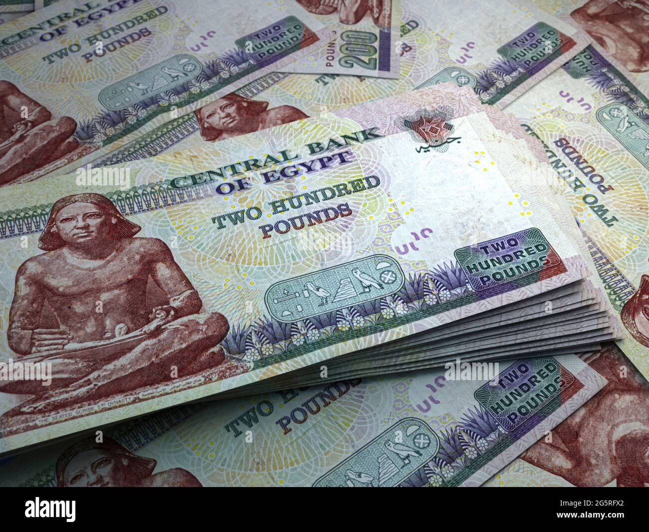 Dinero De Egipto Billetes De Libra Egipcia Billetes EGP 200 Libras Dinero De Egipto Billetes De Libra Egipcia Billetes EGP 200 Libras