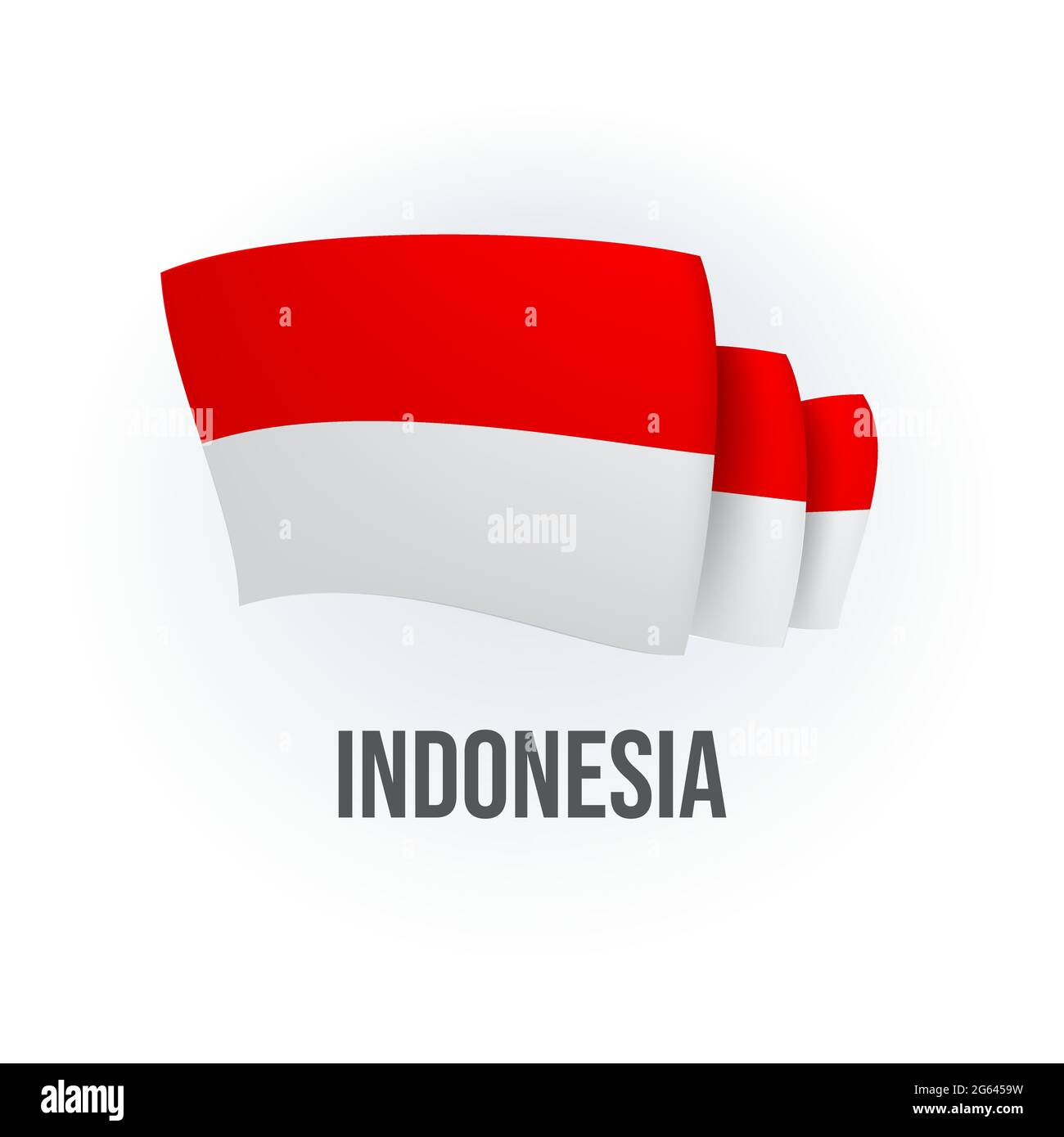 Bandera Vectorial De Indonesia Bandera Ondeante Indonesia Ilustración