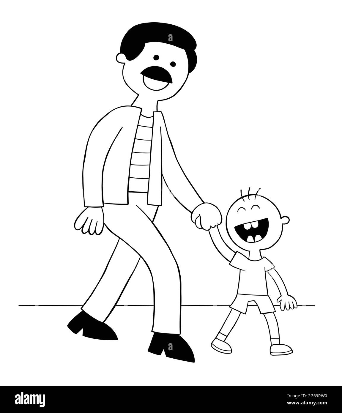 Dibujo Padre E Hijo