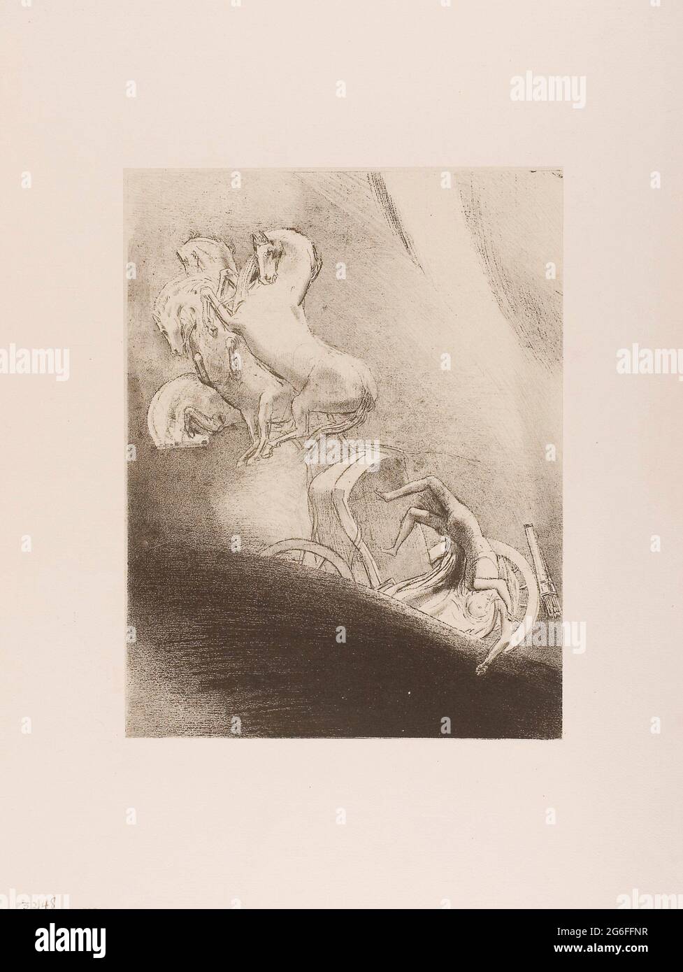 Odilon Redon Él Cae Cabeza Primero En El Abismo Placa 17 De 24 1896