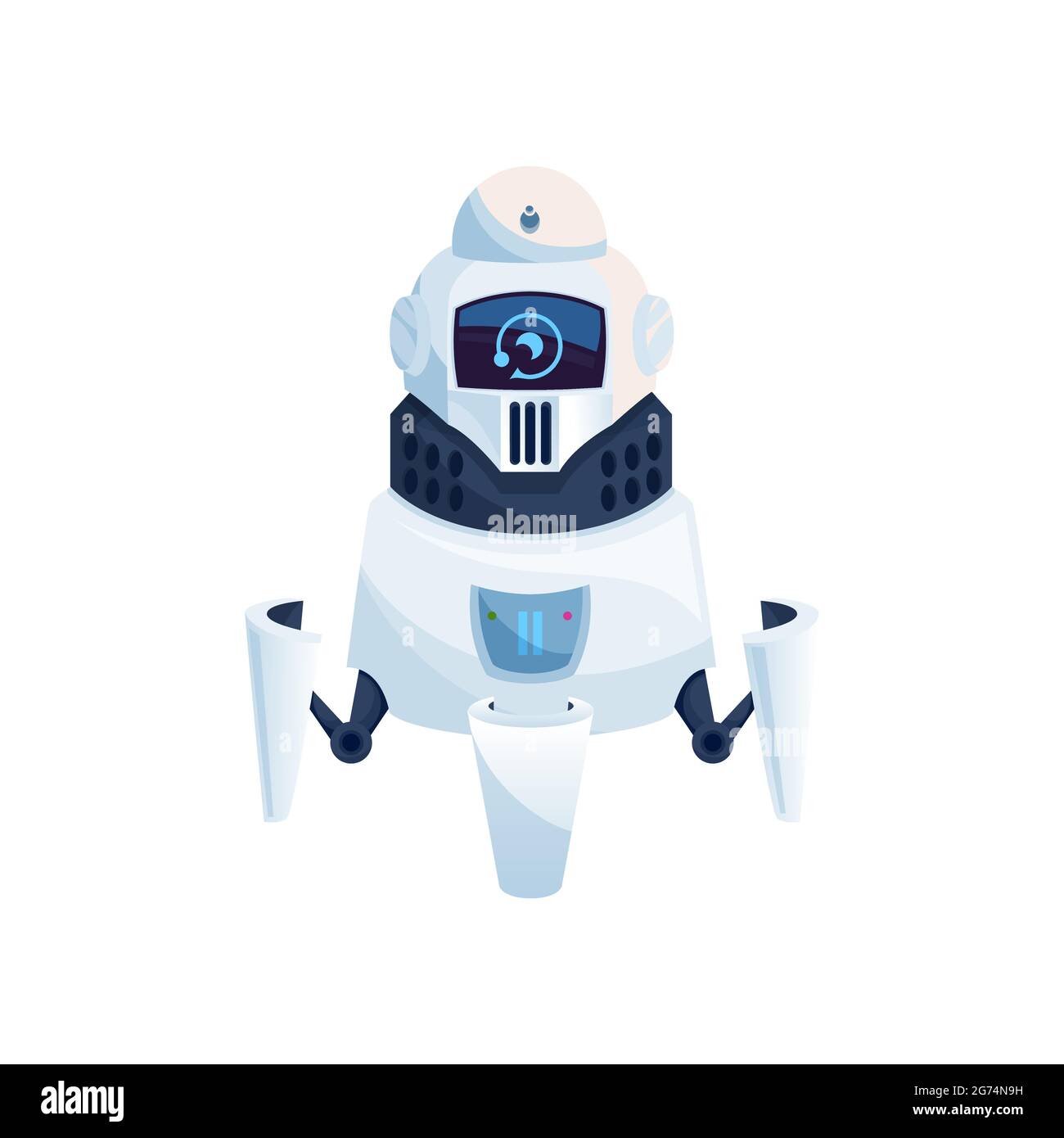 Robot humanoide aislado carácter digital futurista cyborg con pantalla ... Robot humanoide aislado carácter digital futurista cyborg con pantalla ...