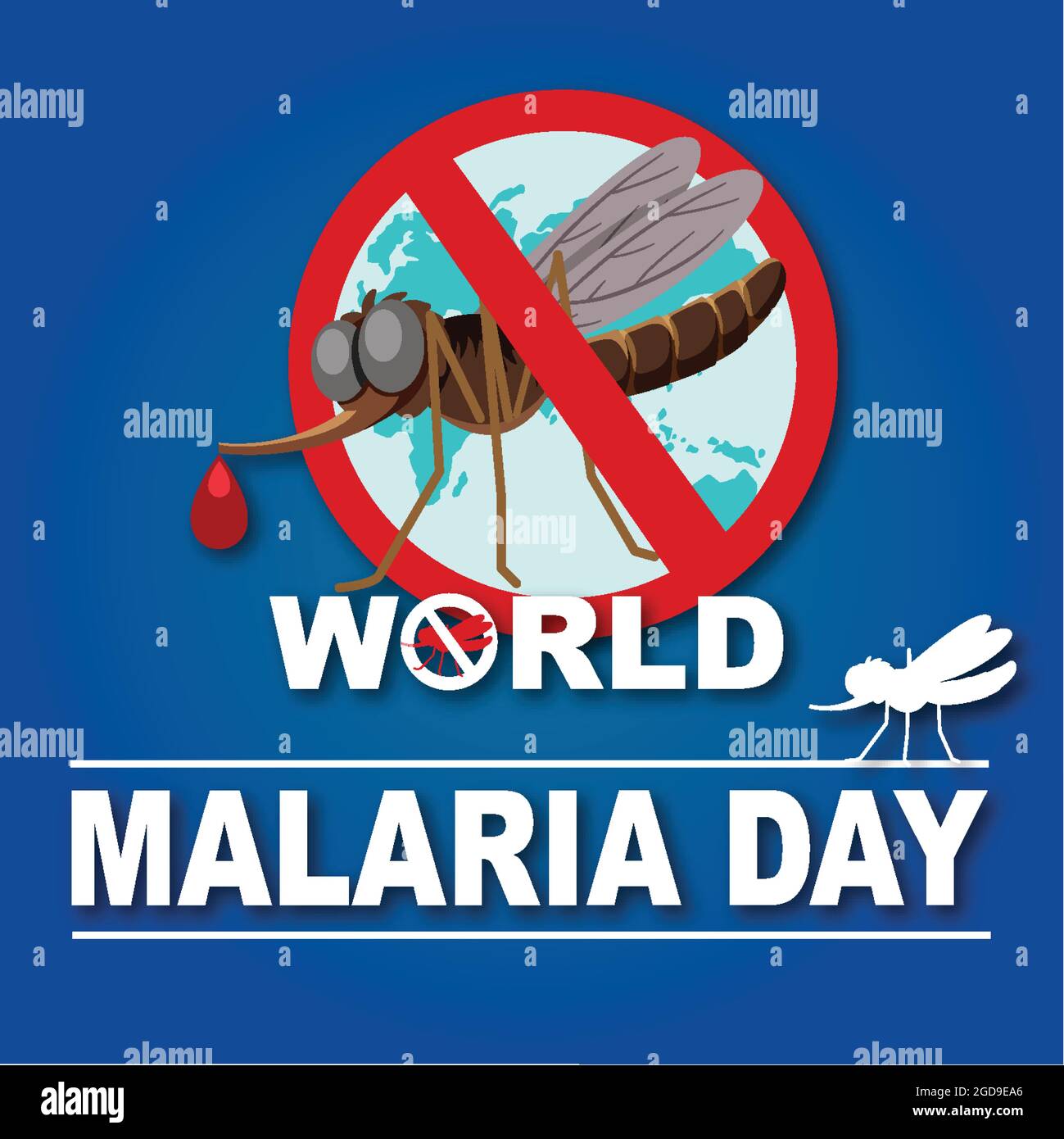 Logotipo O Banner Del Día Mundial De La Malaria Sin Signo De Mosquito