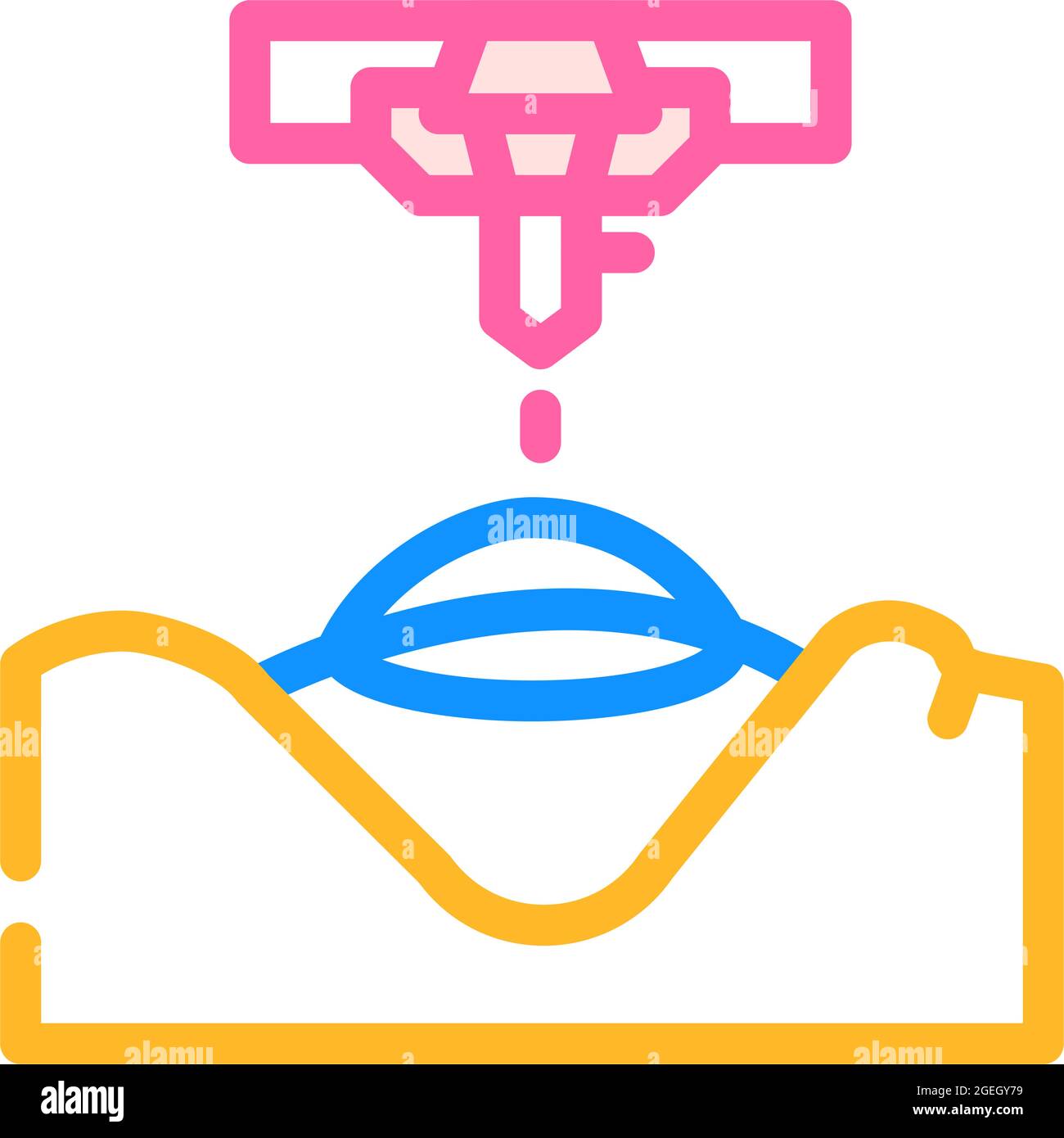 Corrección Láser Icono De Oftalmología Ilustración Vectorial De Color