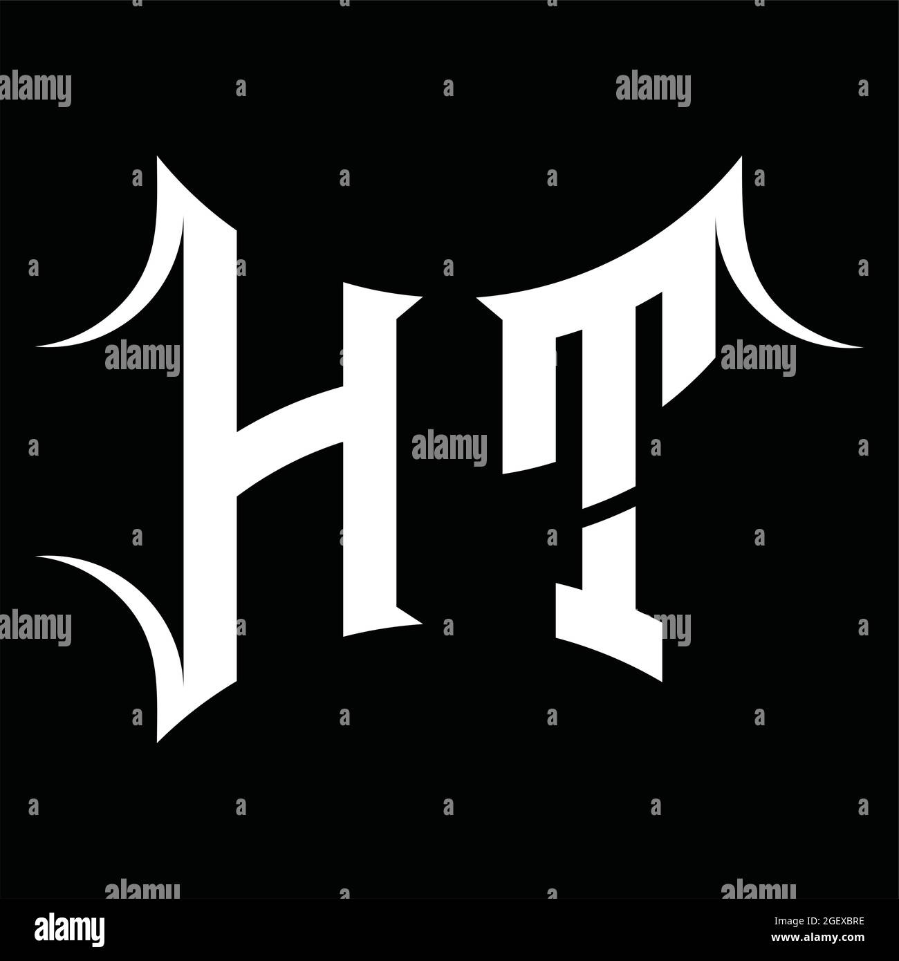 T Letras Del Alfabeto Vector Logo Ht Emblema H Fotografías E Imágenes