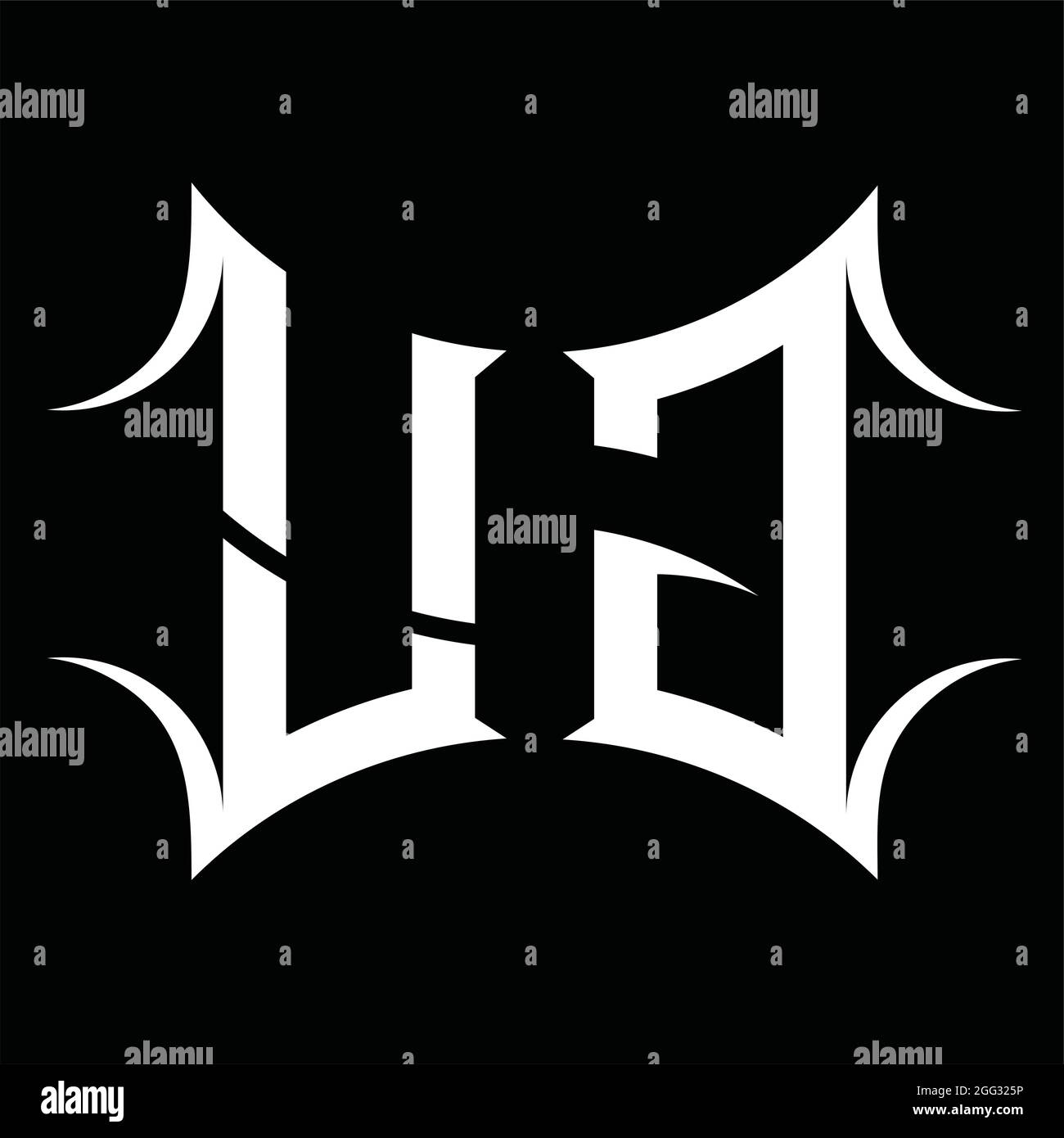 Monograma con logotipo UG con plantilla de diseño de fondo negro de ... Monograma con logotipo UG con plantilla de diseño de fondo negro de ...
