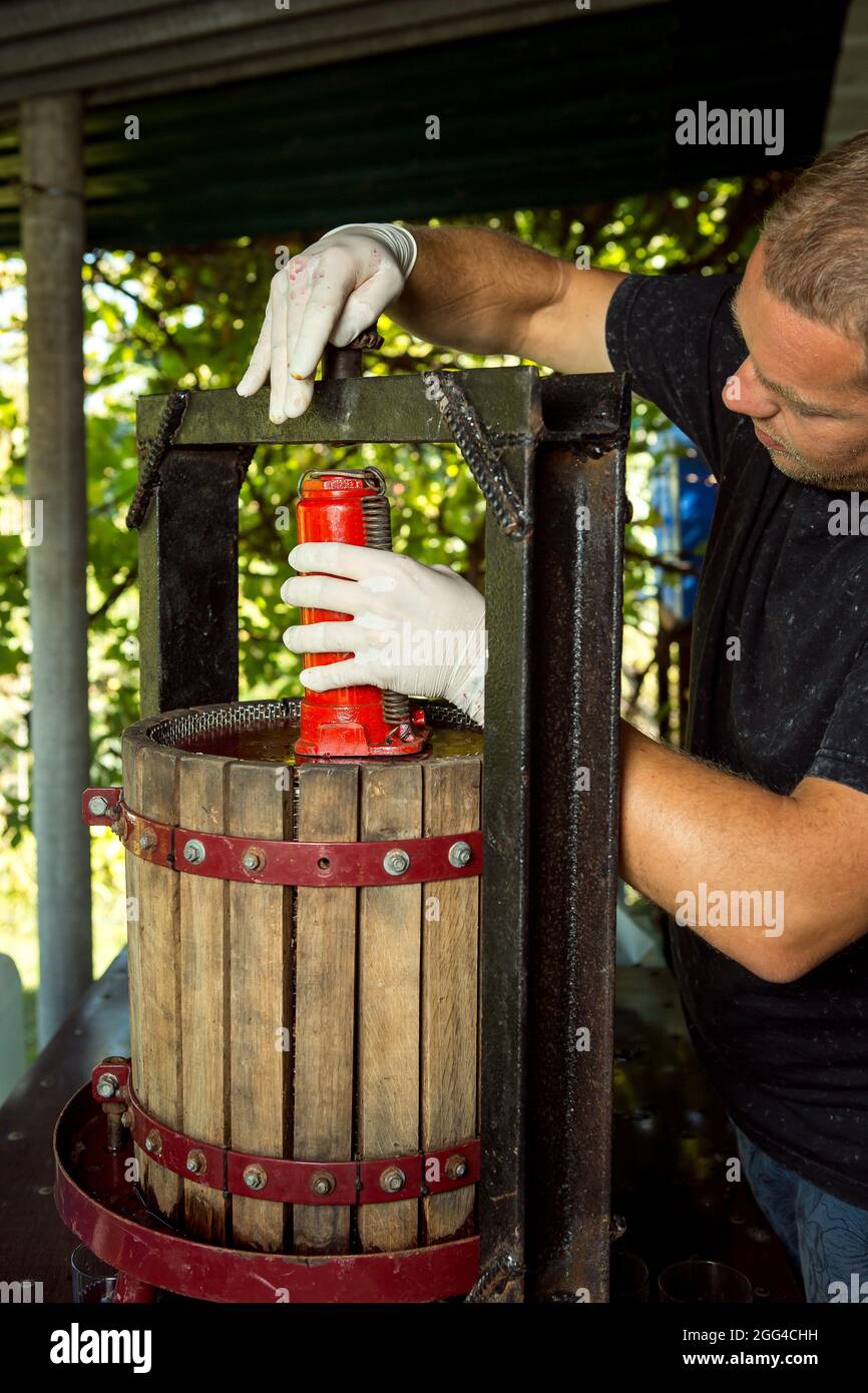Prensa de uvas fotografías e imágenes de alta resolución - Alamy