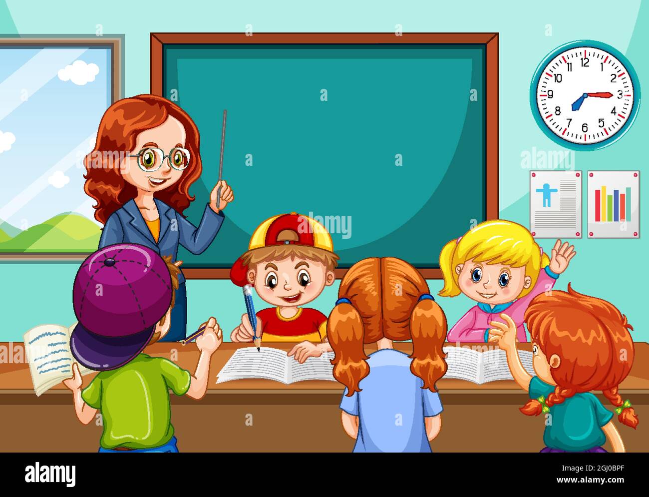 Dibujos Animados De Aula Preescolar