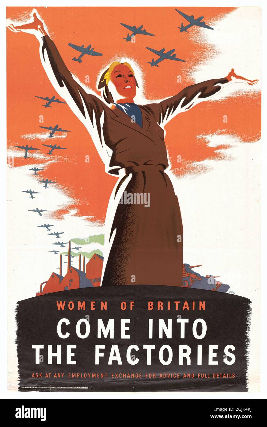 Vintage Cartel De Reclutamiento De La Segunda Guerra Mundial Ww2