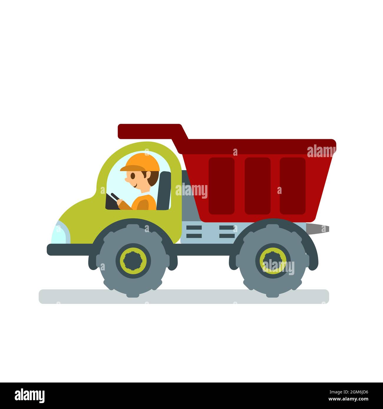 Trabajador De La Construcción En Un Camión De Volteo, 57% OFF