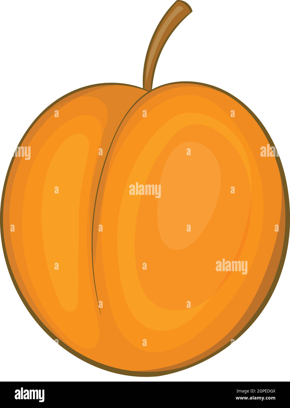 Icono De Durazno Estilo De Dibujos Animados Imagen Vector De Stock Alamy