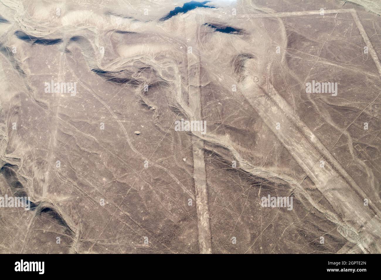 Vista Aérea De Geoglifos Cerca De Nazca Famosas Líneas De Nazca Perú