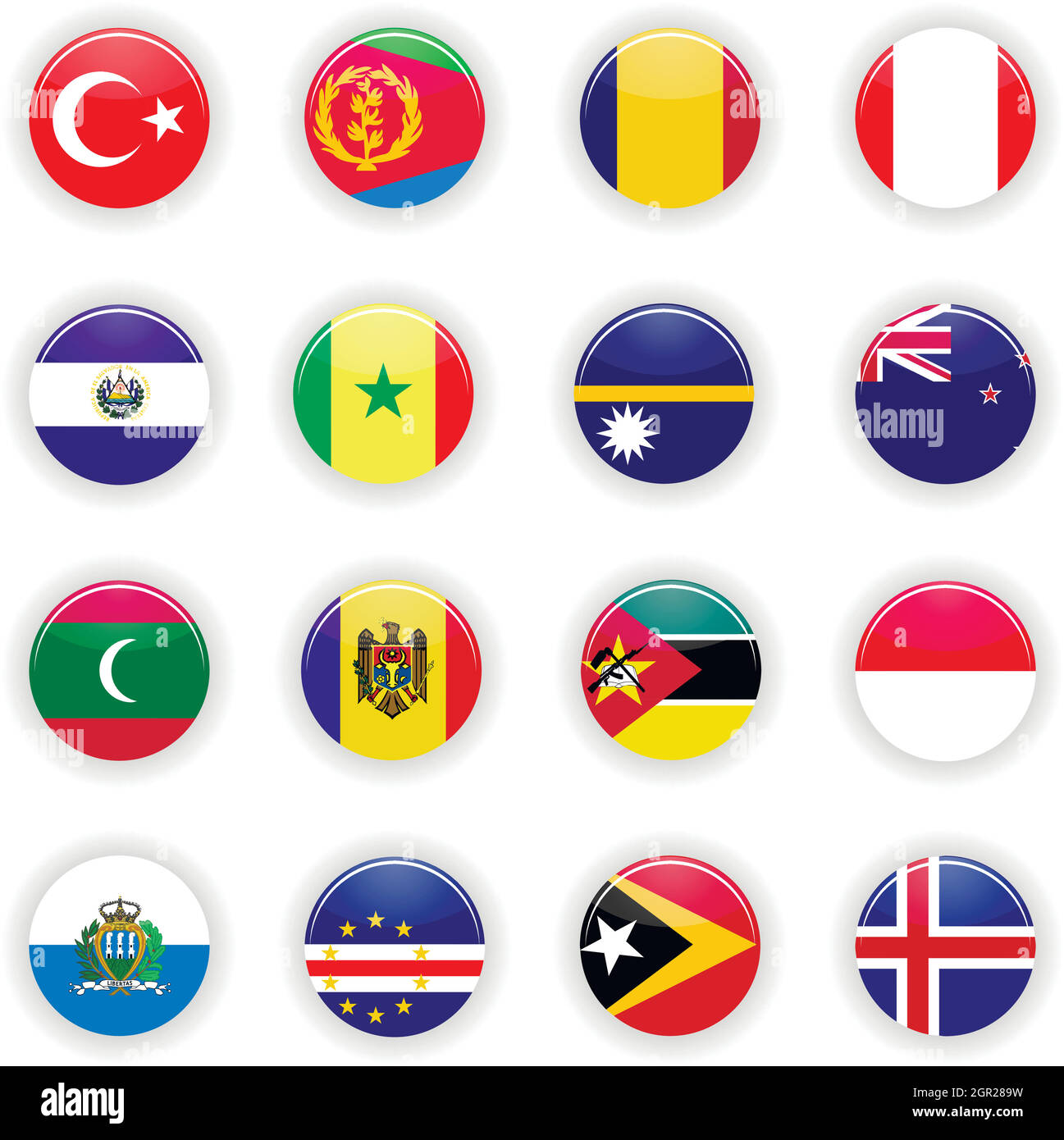 Banderas del mapa de asia Imágenes vectoriales de stock - Alamy