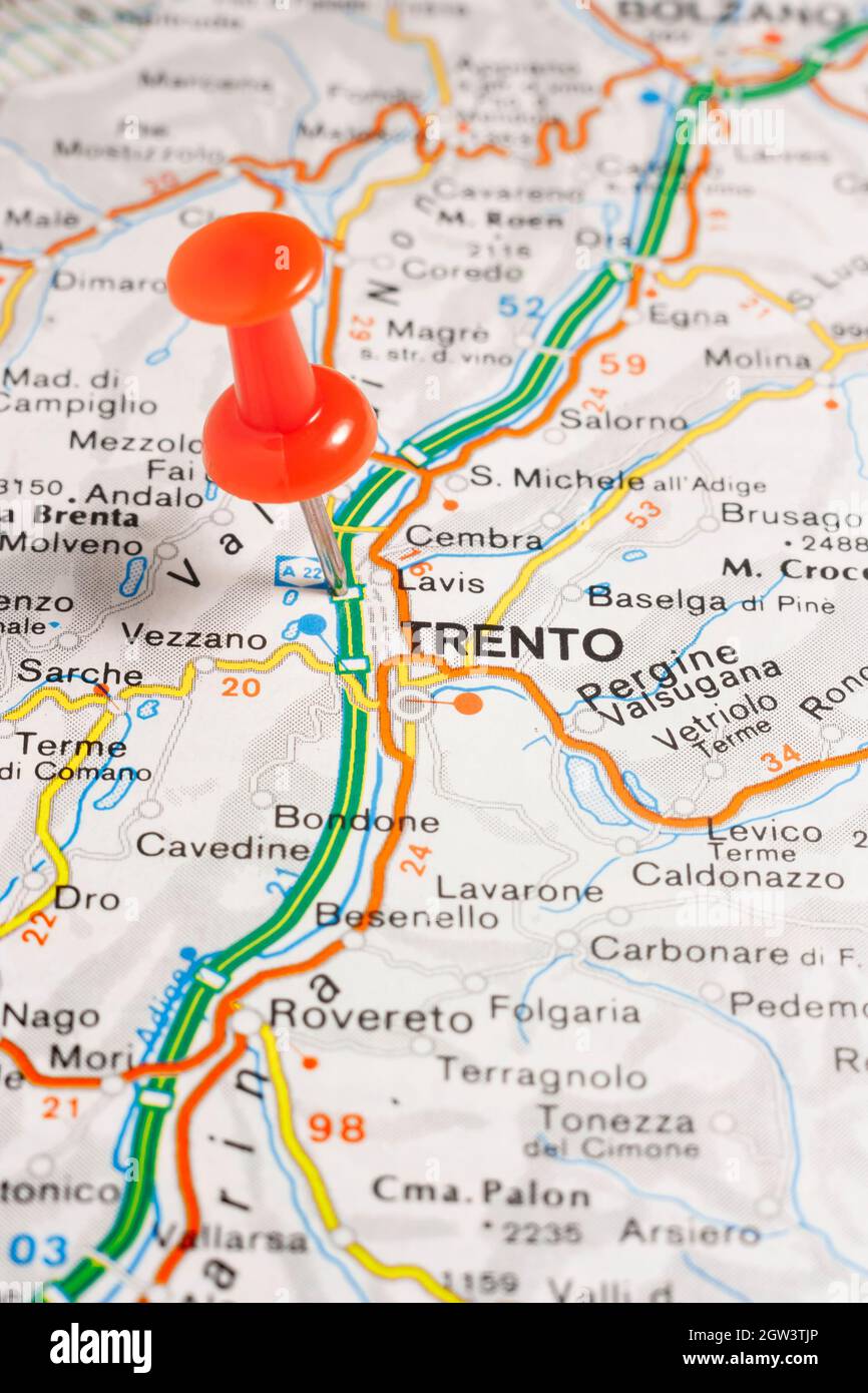 Mapa De La Provincia De Trento