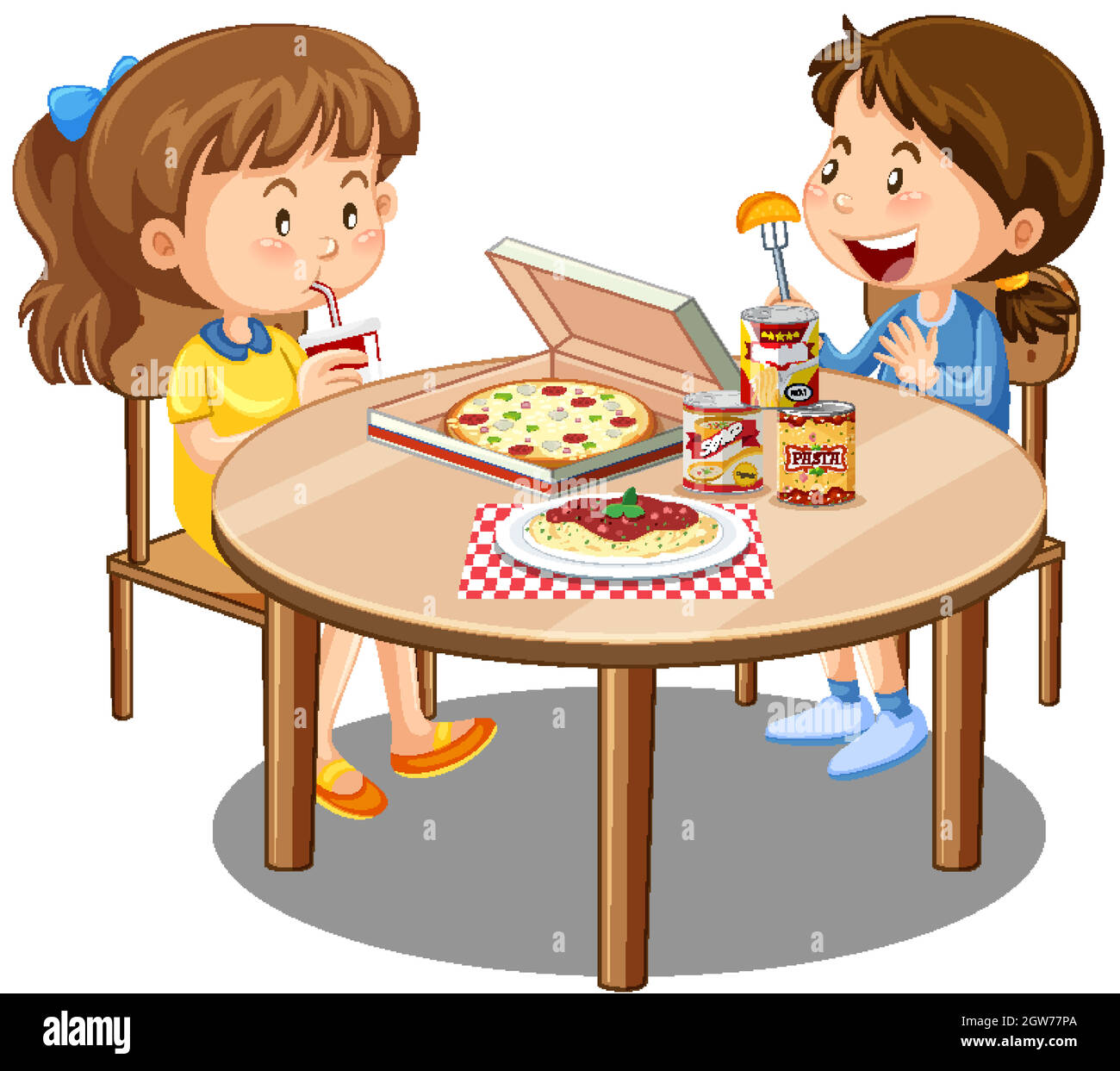 Niño Comiendo Pizza Imágenes Vectoriales De Stock Alamy