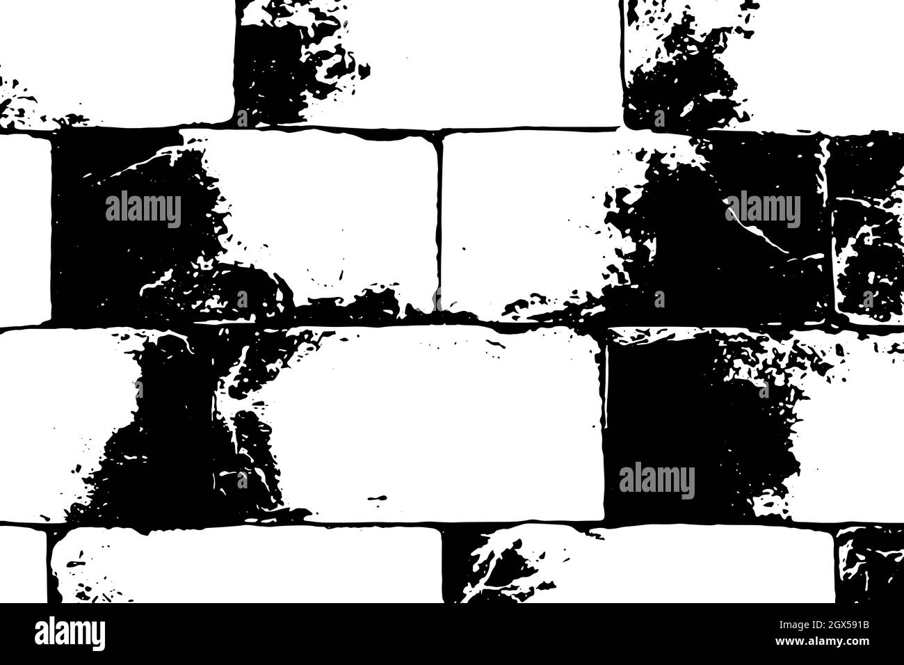 Textura Vectorial Pared De Ladrillo Textura Blanca Y Negra Ladrillo